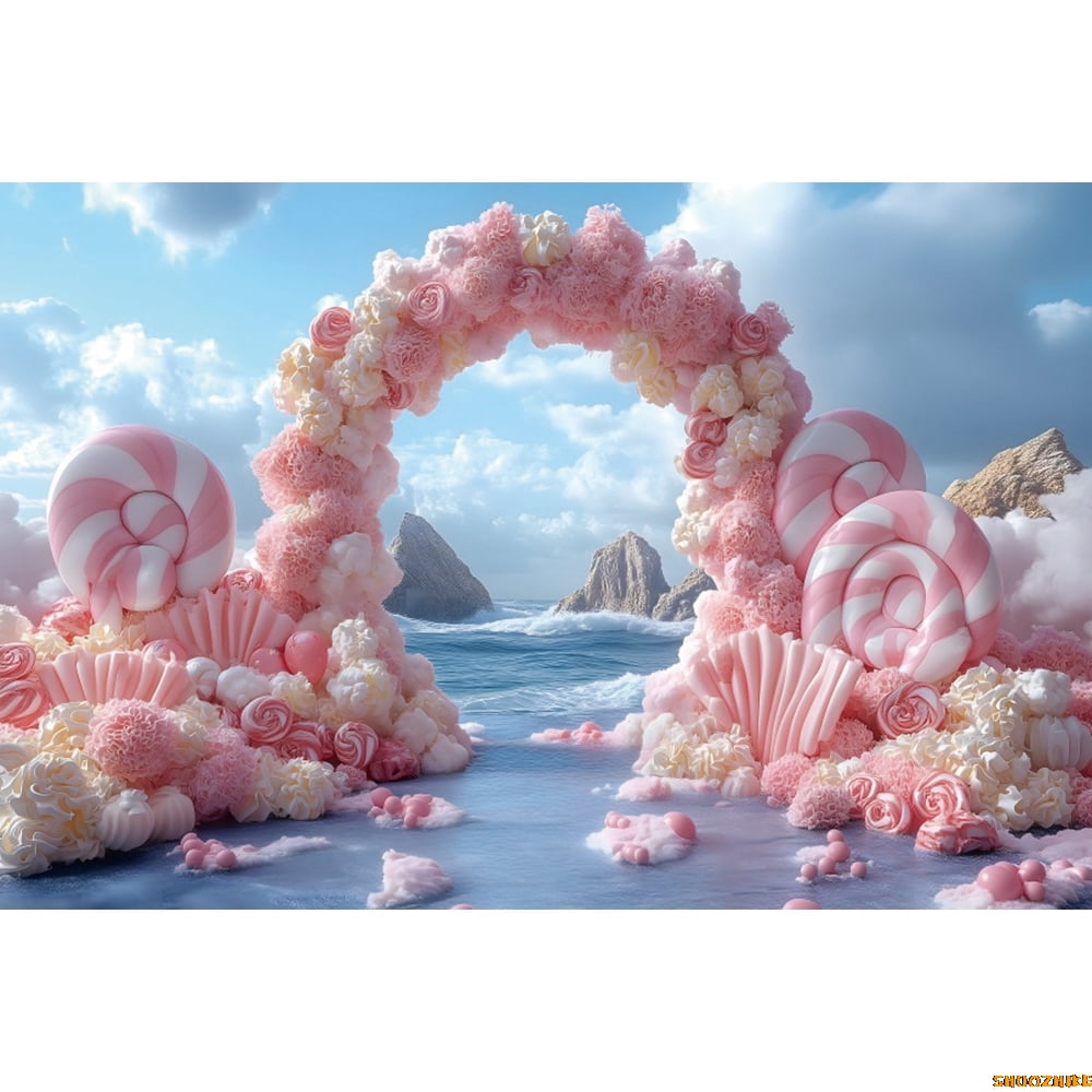 Underwater World Theme Birthday Party rations Backdrop Shell Arch ...