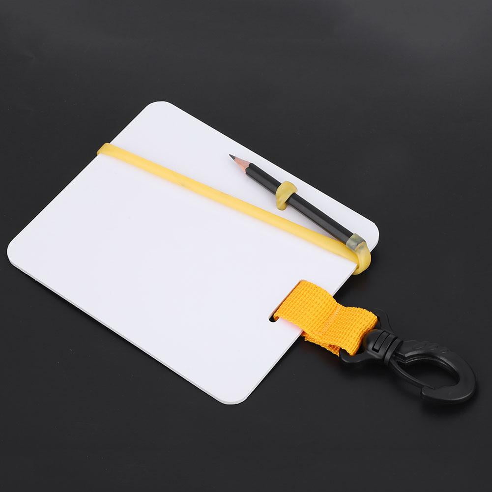 Underwater Writing Slate Board with Swivel Clip and Pencil for Water ...