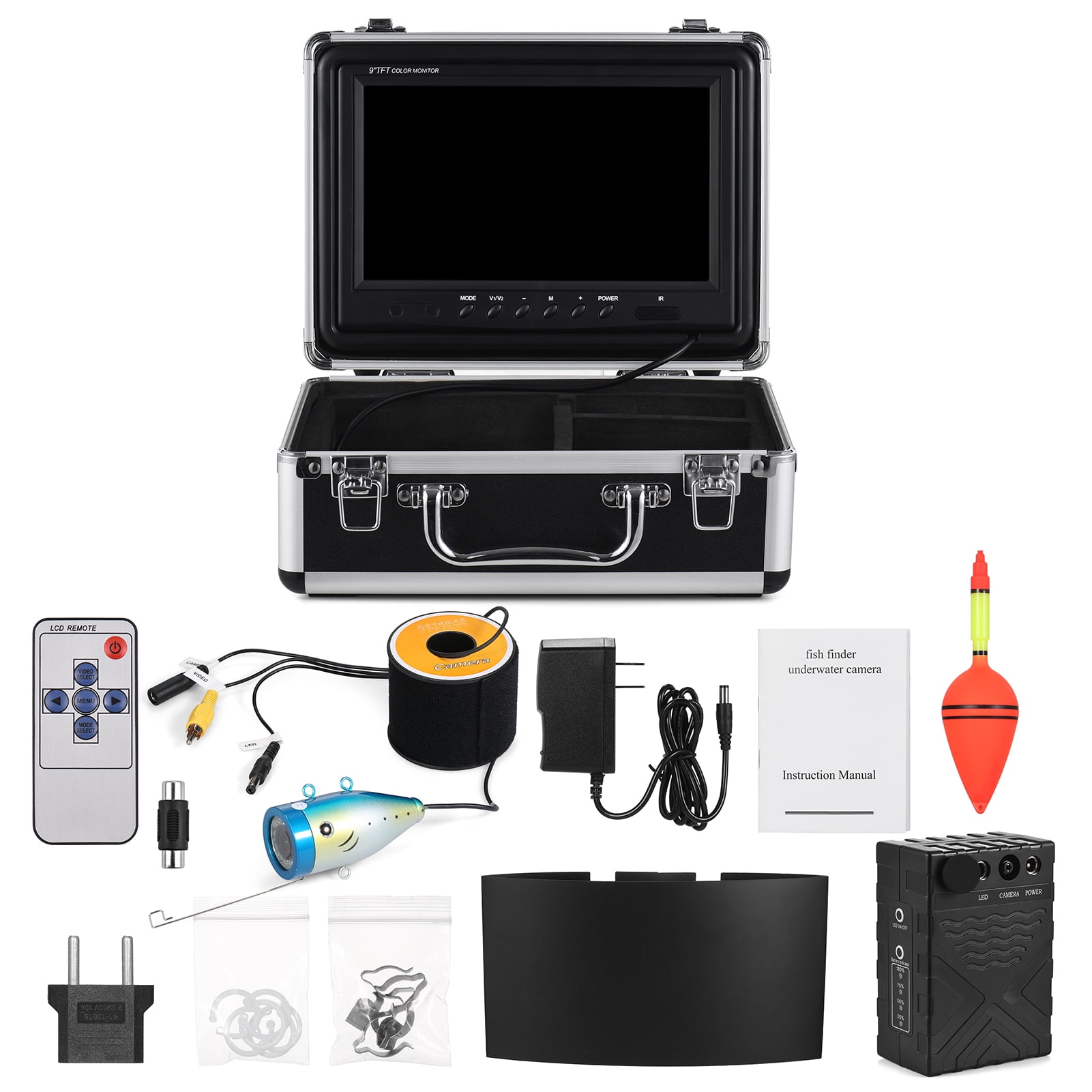 Underwater camera,Display 15m/30m/50m Cable With 12 Ir Lcd Display 15m ...