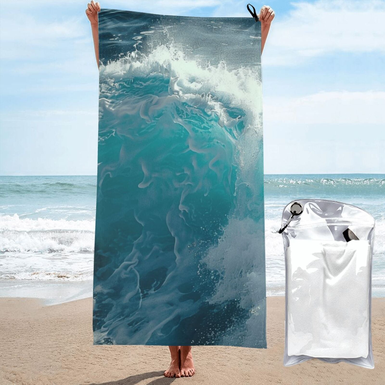 Underwater close-up Microfiber thin beach towel sandless towel Quick ...