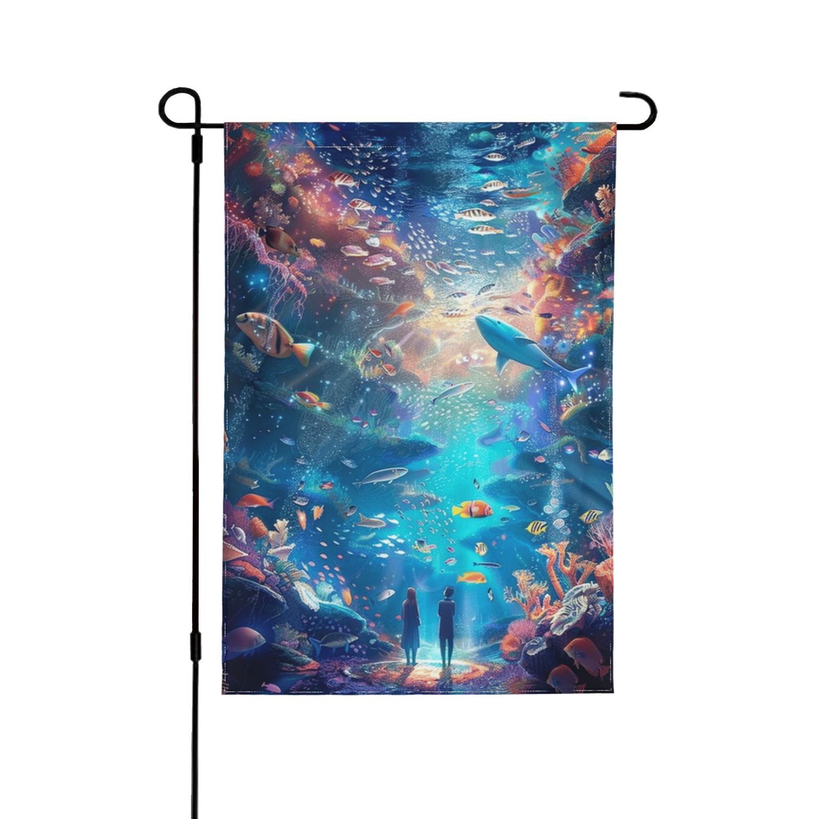 Underwater ecosystem Garden flag double-sided vertical, welcoming ...