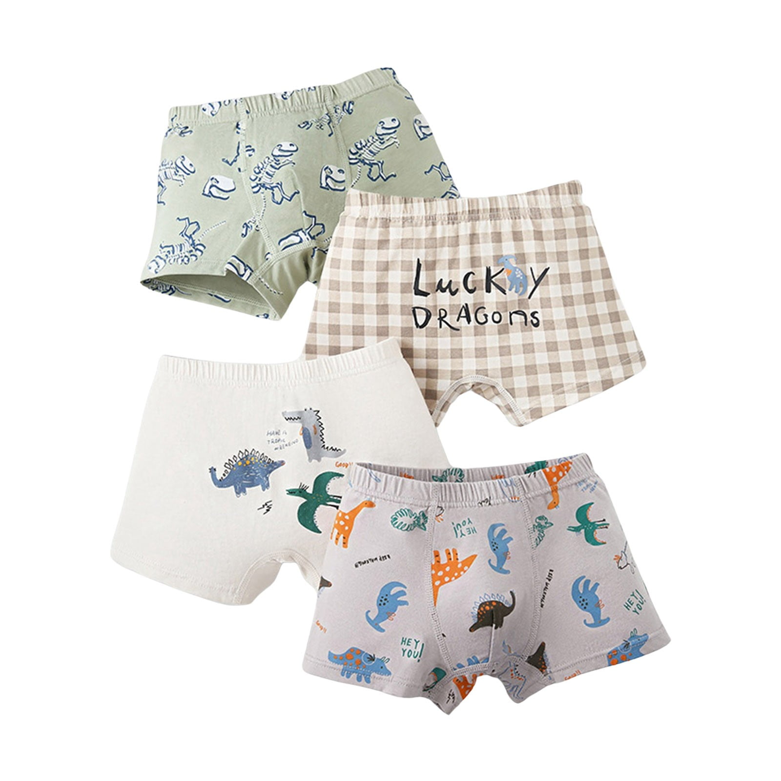 Underwear Boys Kids Underwear Breathable Comfort Boxers Cartoon Cotton ...