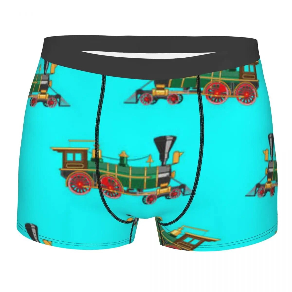 Underwear Men Boxers Cartoon Steam Locomotive Boxer Underwear Male ...