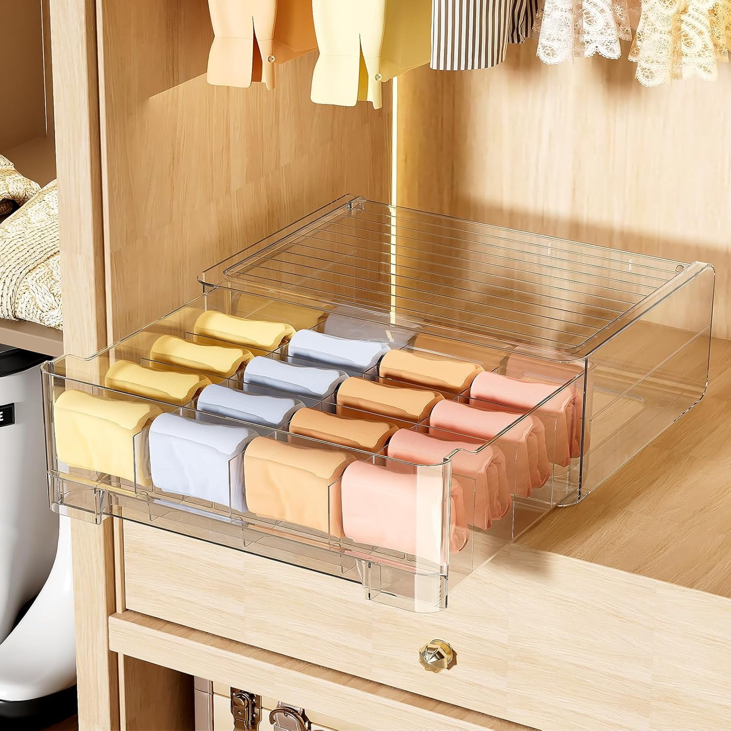 Underwear Organizer for Closet, Sock and Underwear Drawer Organizer ...