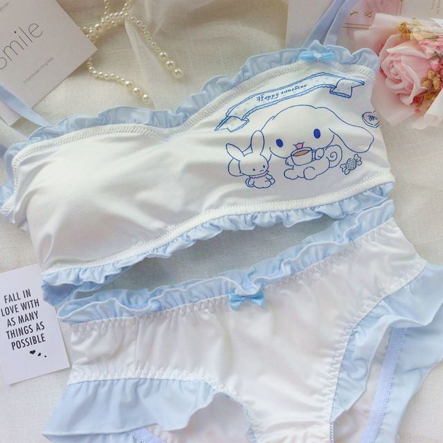 Underwear Set For Women Sanrio Kuromi Anime Kawaii Cinnamoroll Cotton