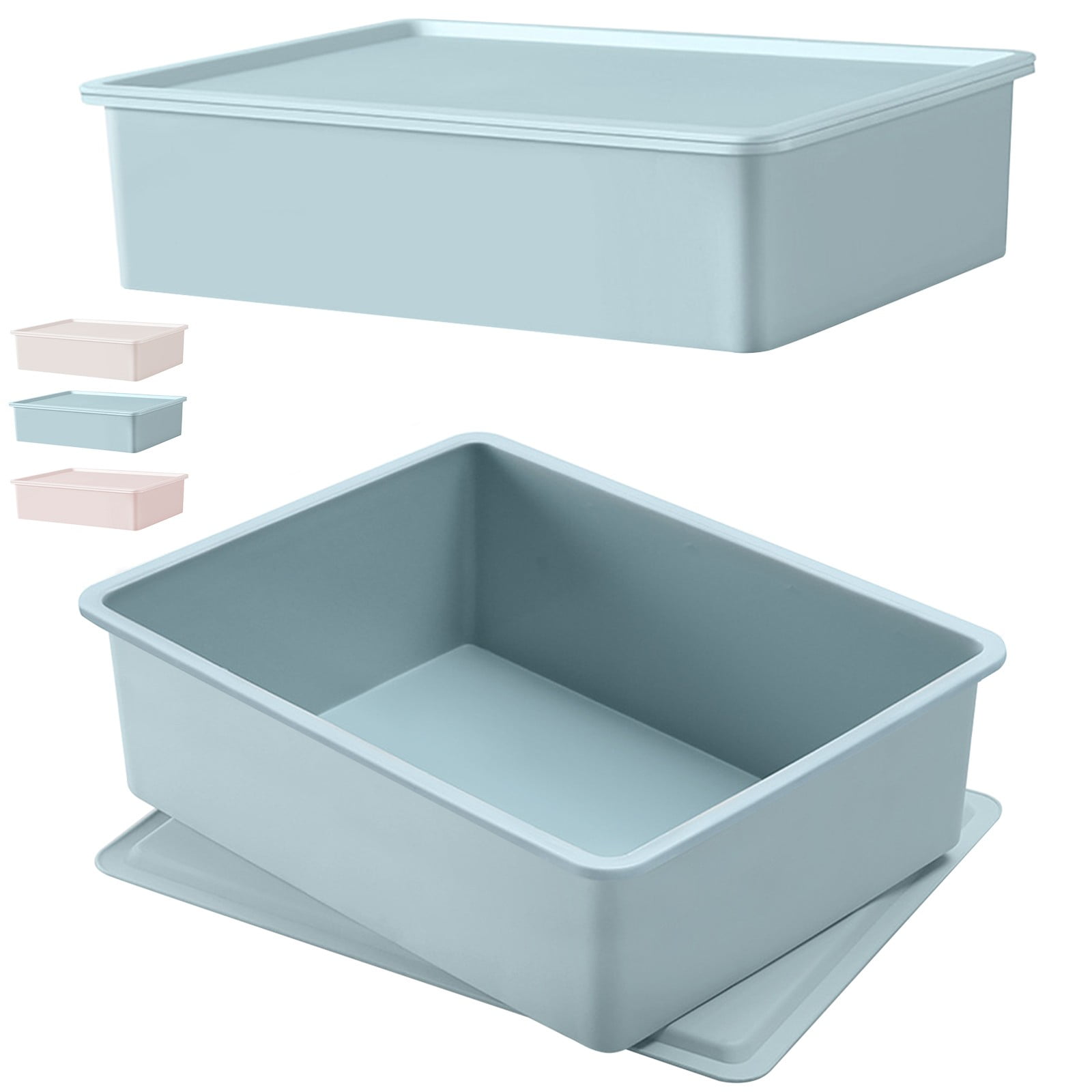 Underwear Storage Box Drawer Organizer with Lid 11x8.3x3 Inches Plastic ...