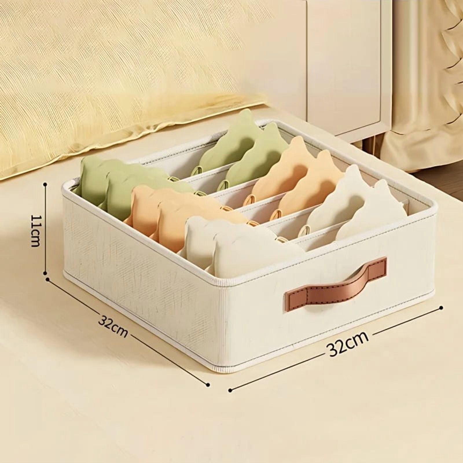 Underwear Storage Box Foldable Underwear Sock Organiser Multifunctional ...