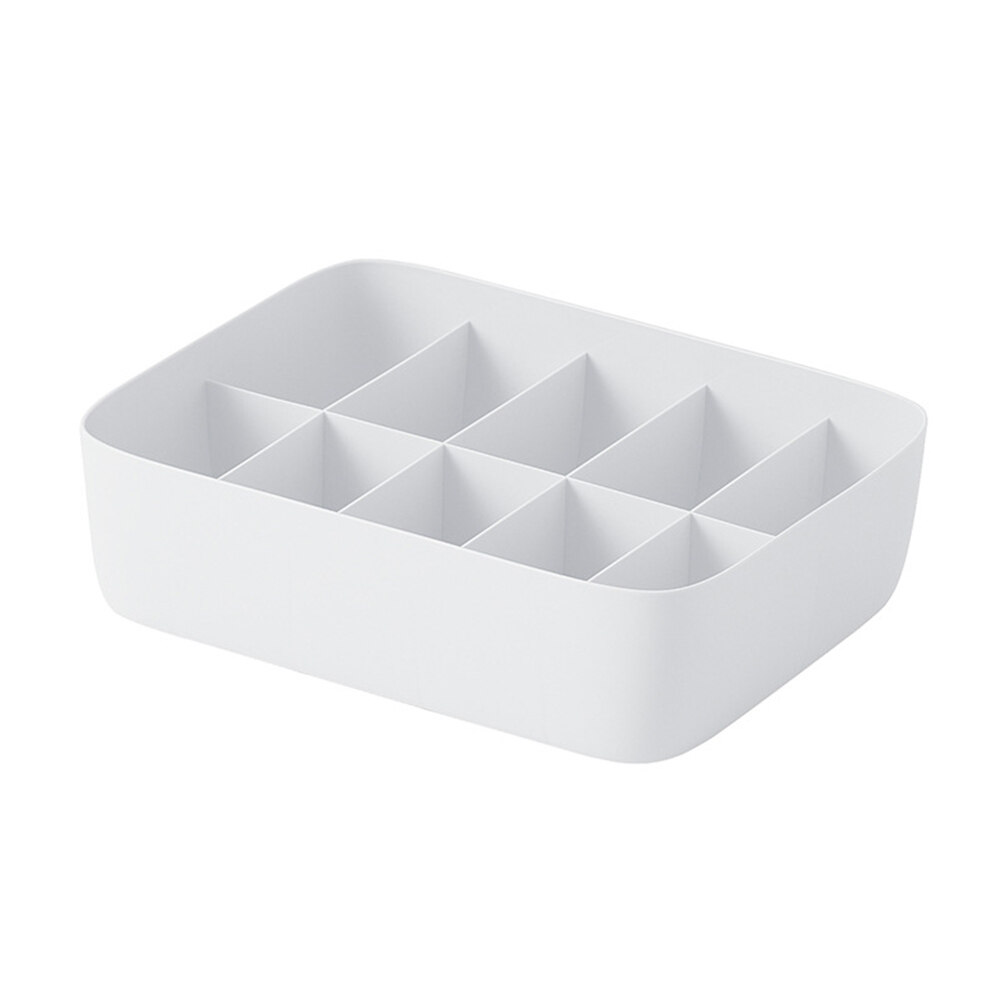 Masteelf White Stackable Storage Box with 10Compartment Divider for ...