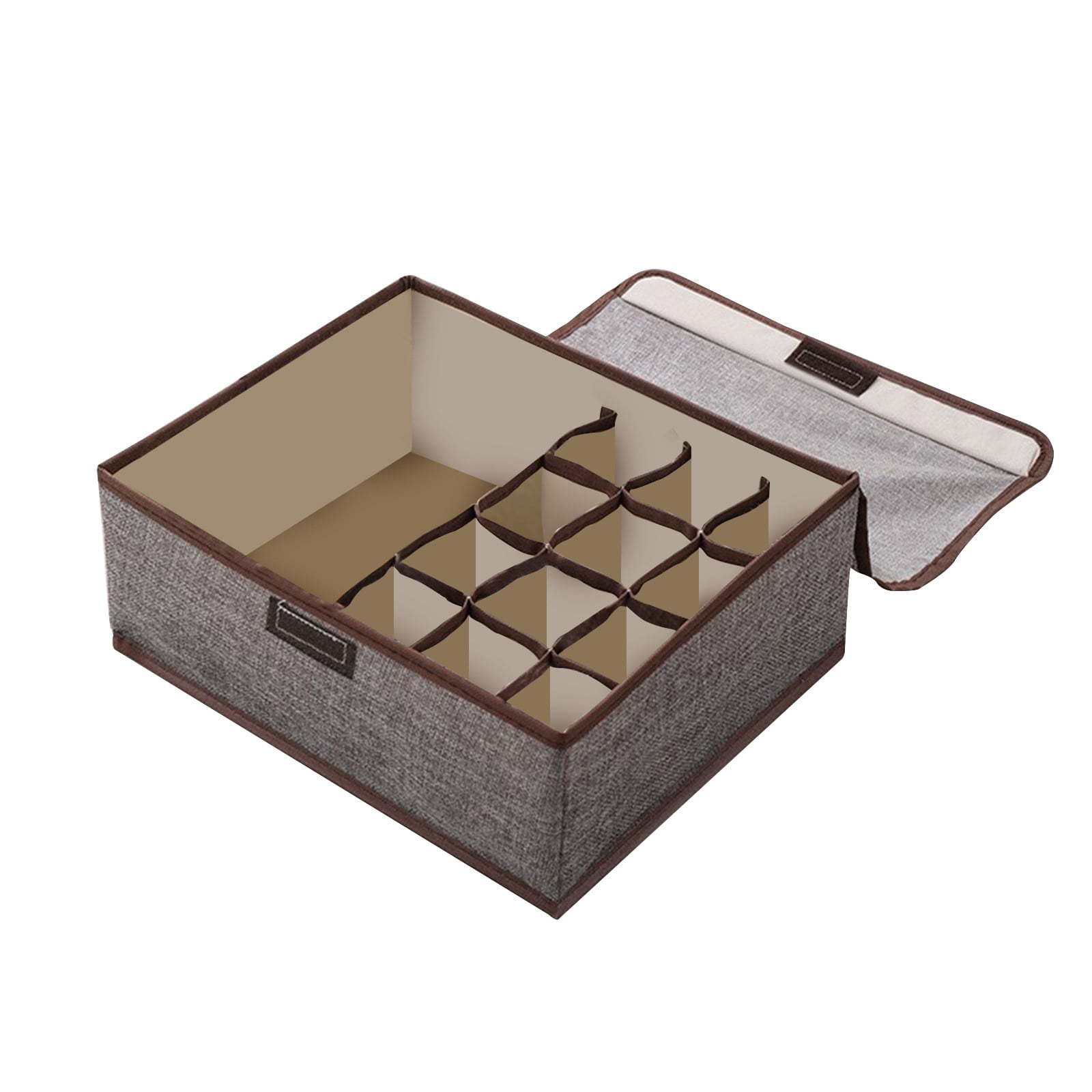 Underwear Storage Box with 13 Compartments – Fabric Household Socks ...
