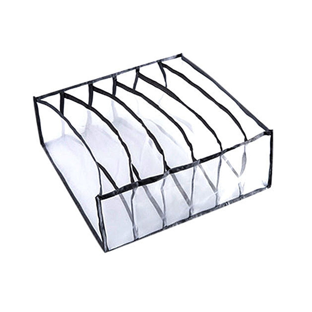 Underwear Storage Box with Compartments Socks Bra Underpants Organizer ...