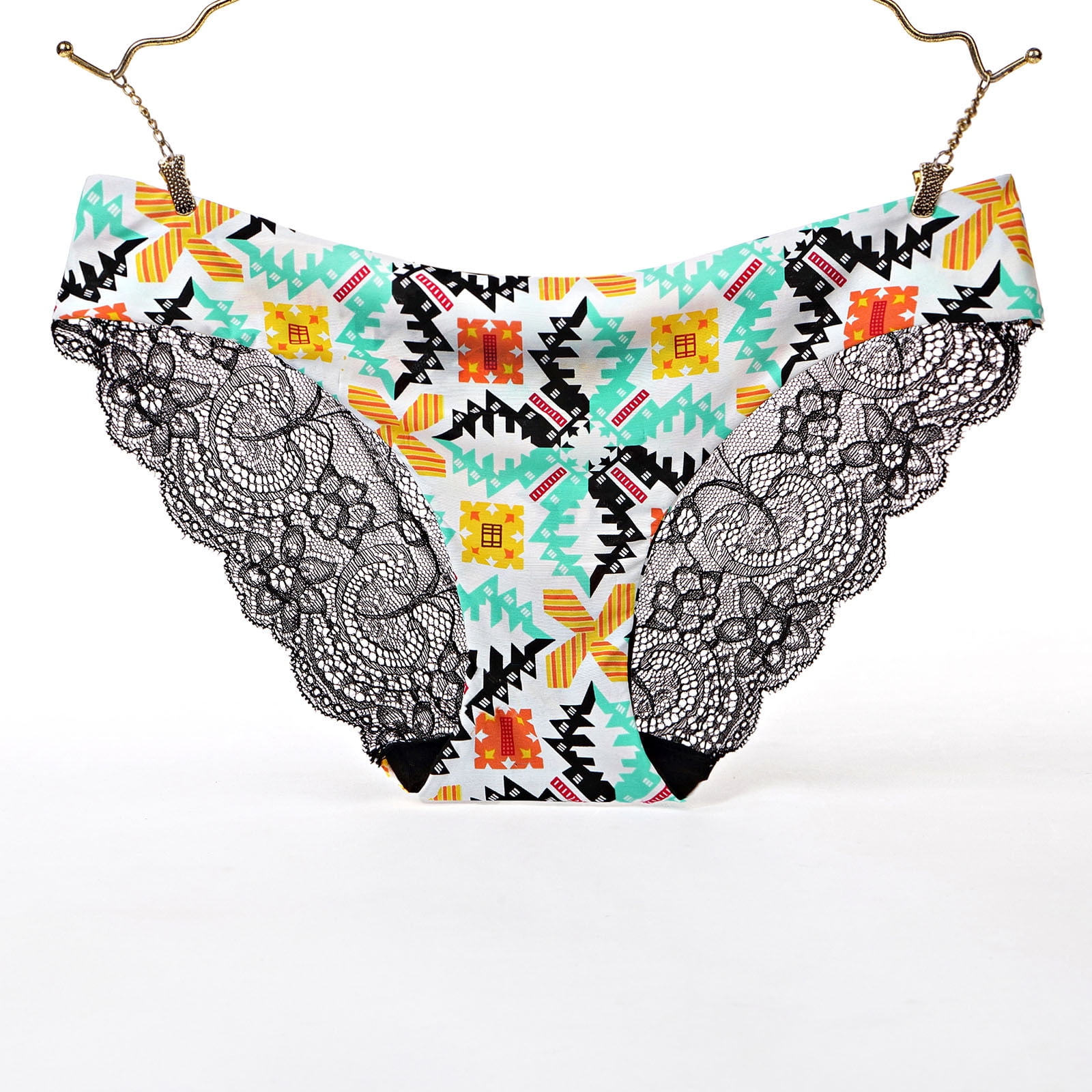 Underwear Women Hipster Lace Sexy Triangle No Trace Low Waist Ice Silk ...