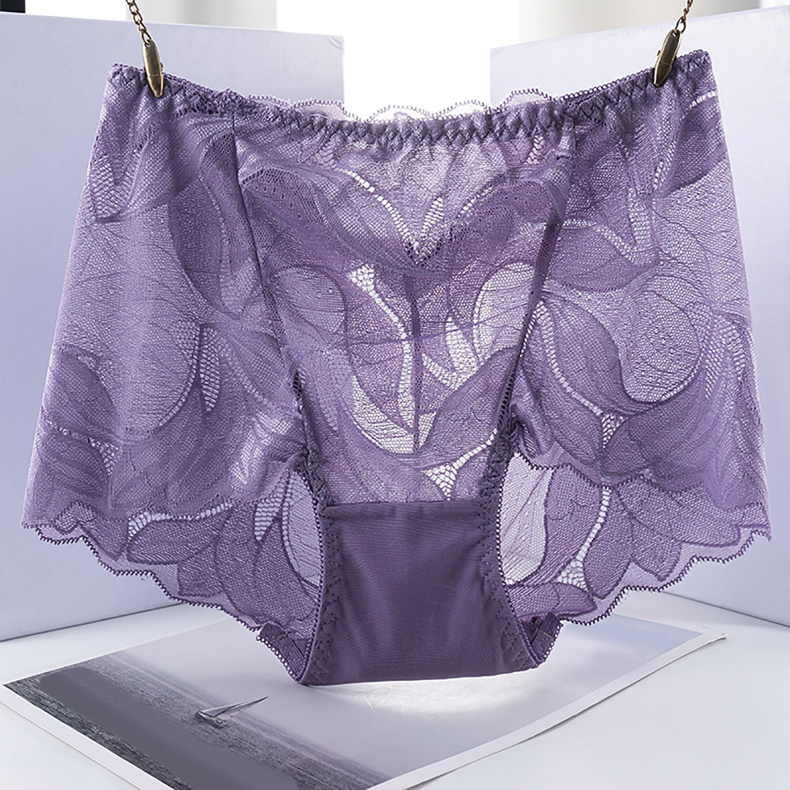 Underwear Women No Wedgie Lace Triangle Seamless High Waist Large Size ...