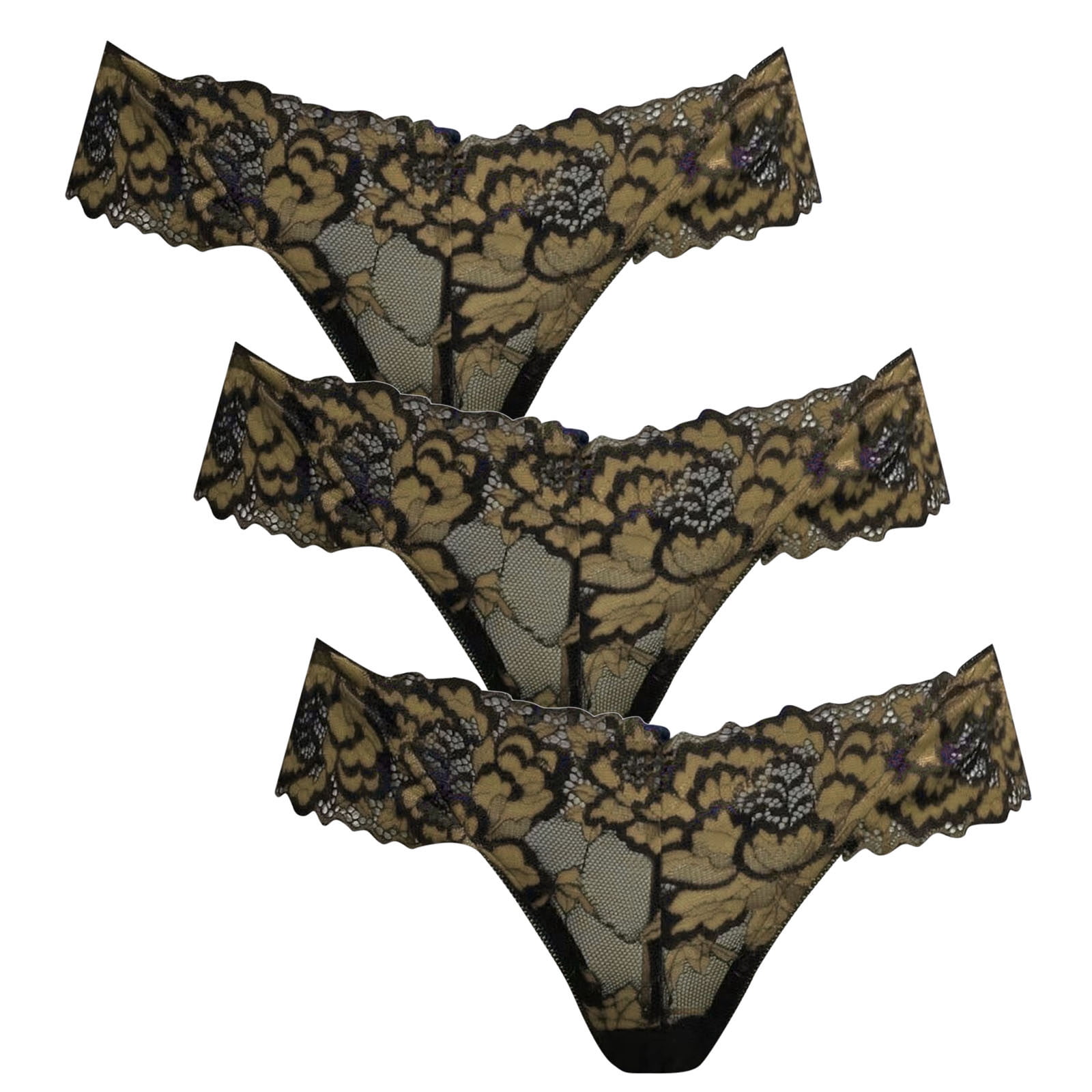 Underwear Women Pack Breathable Lace Sexy Triangle Seamless Low Waisted ...