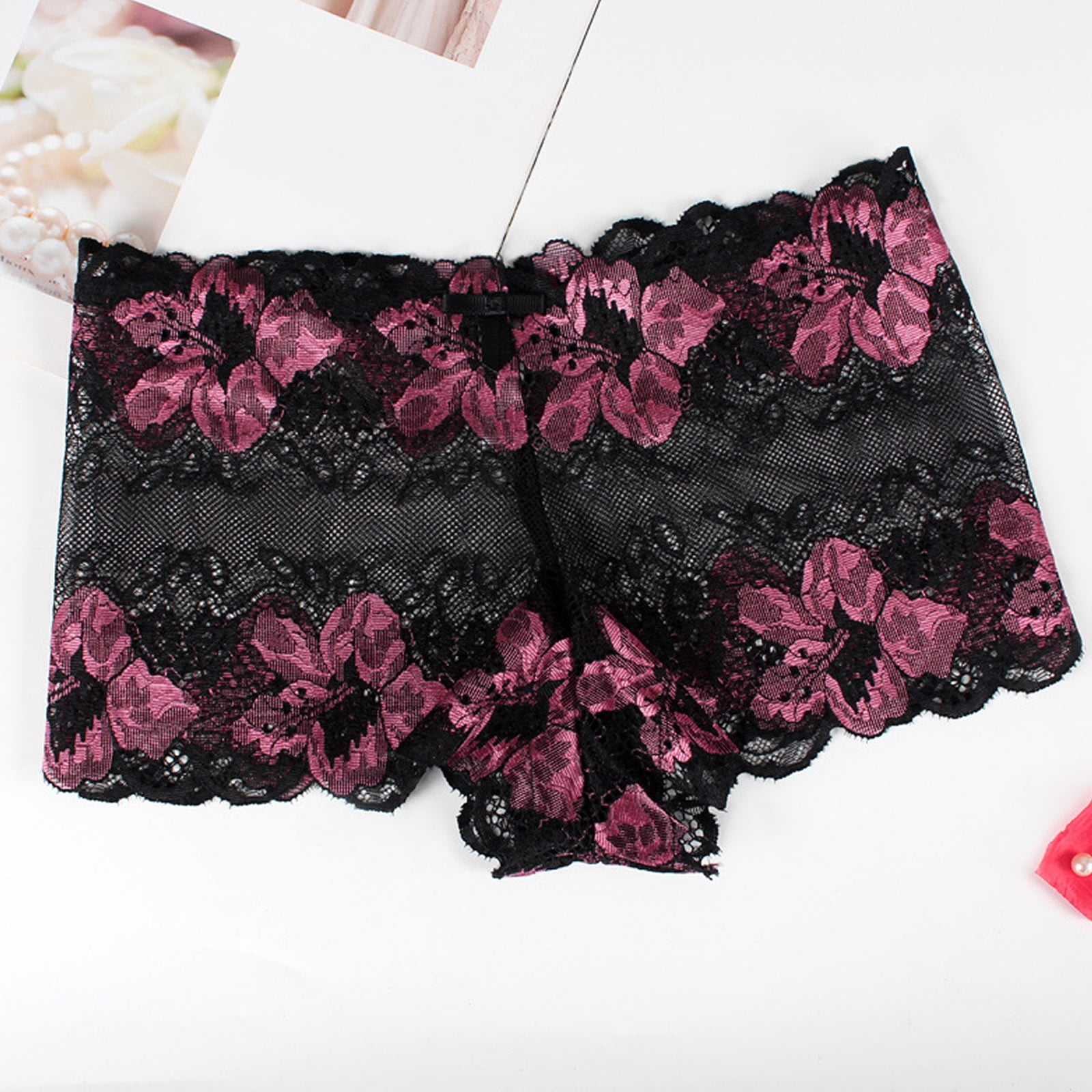 Underwear Women Pack Cotton Lace Triangle Transparent Lace Splicing ...