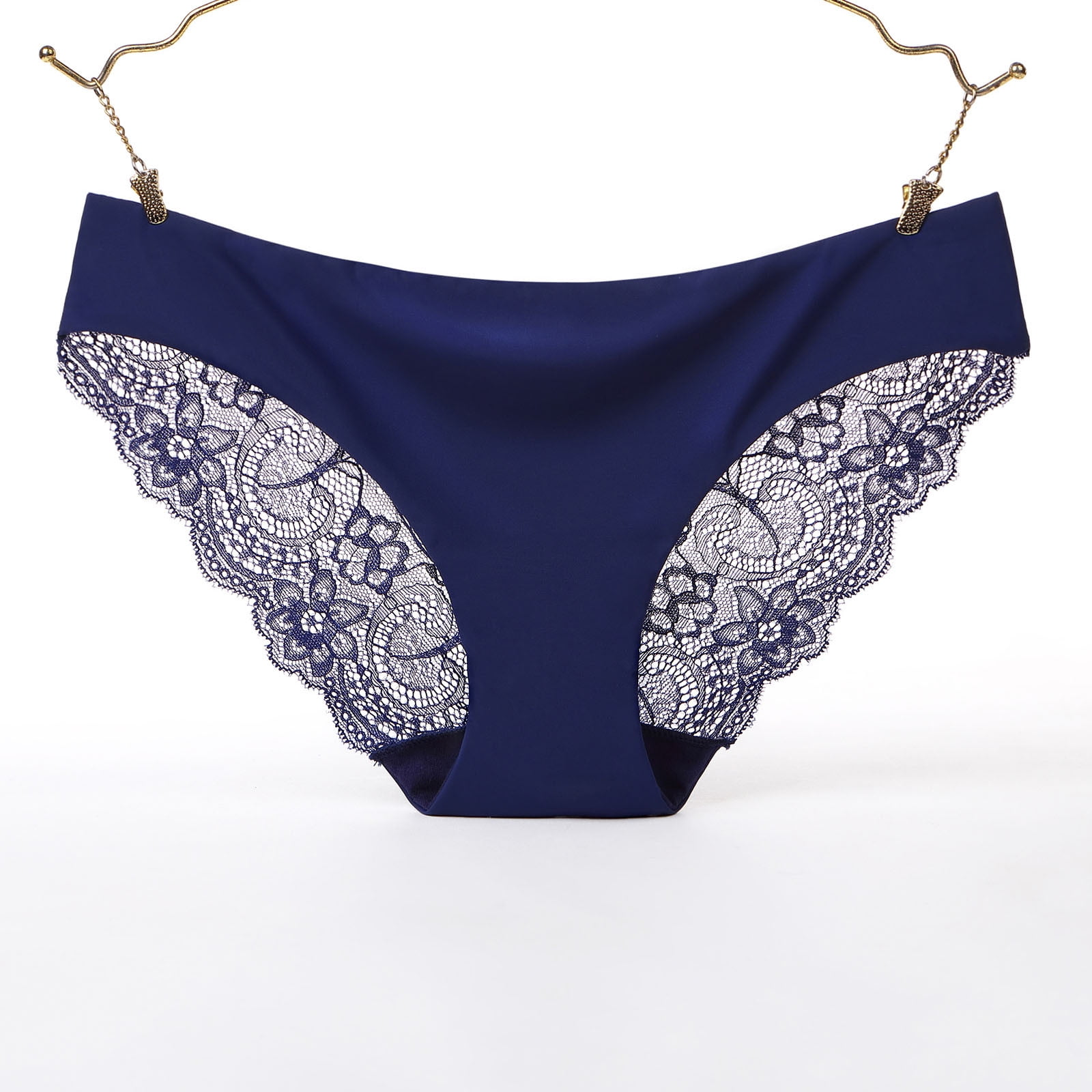 Underwear Women Pack No Show Lace Sexy Triangle No Trace Low Waist Ice ...