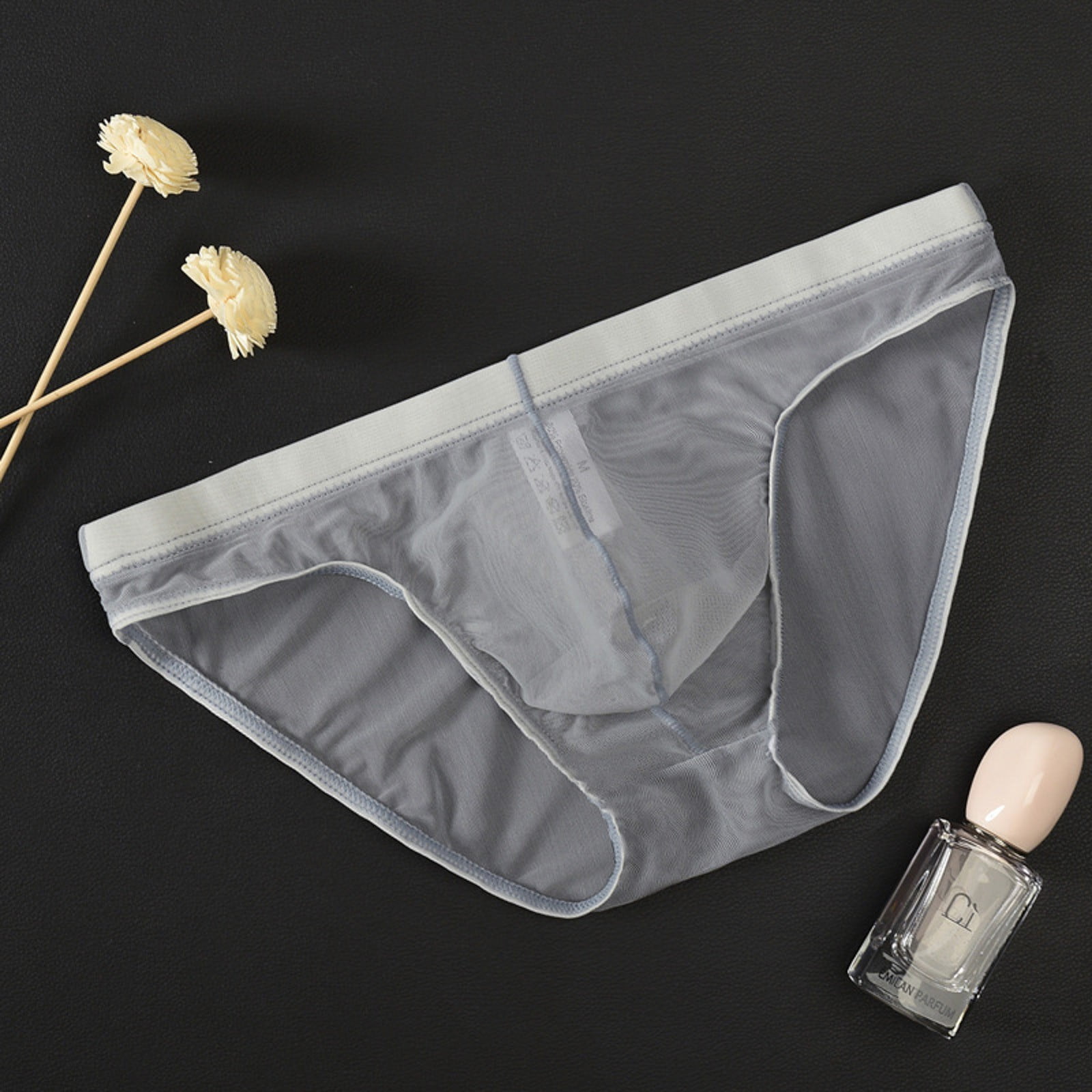 Underwear for Men Gray Mens Ransparent Thong Thin Mesh Sexy Fun ...