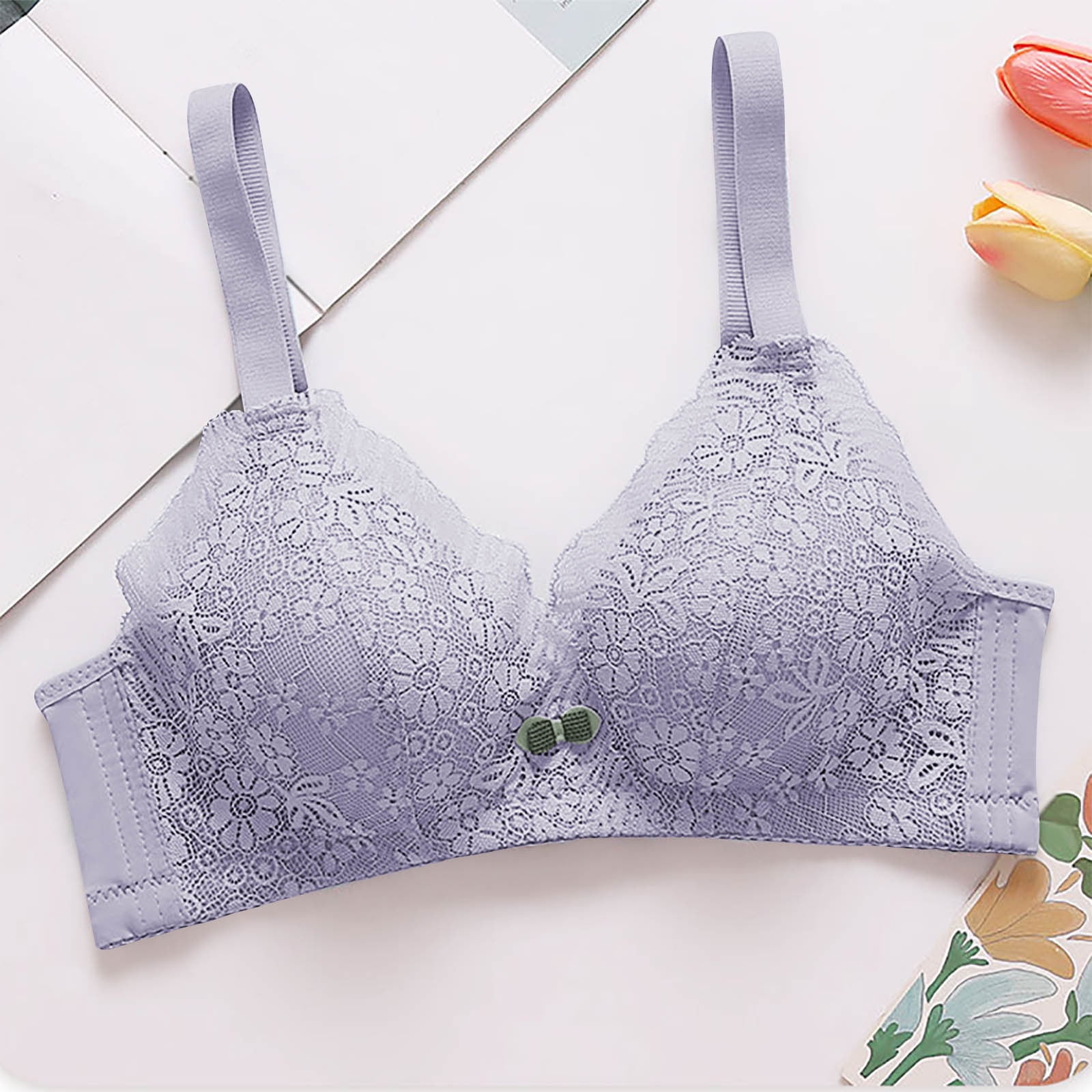 Underwire Bras for Women, Xunlbb Woman's Embroidery Lace Thin Style ...