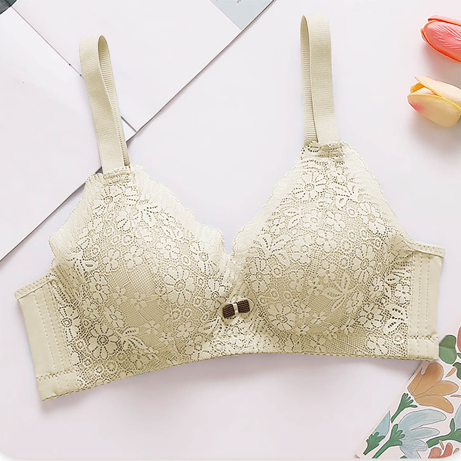 Underwire Bras for Women, Xunlbb Woman's Embroidery Lace Thin Style ...