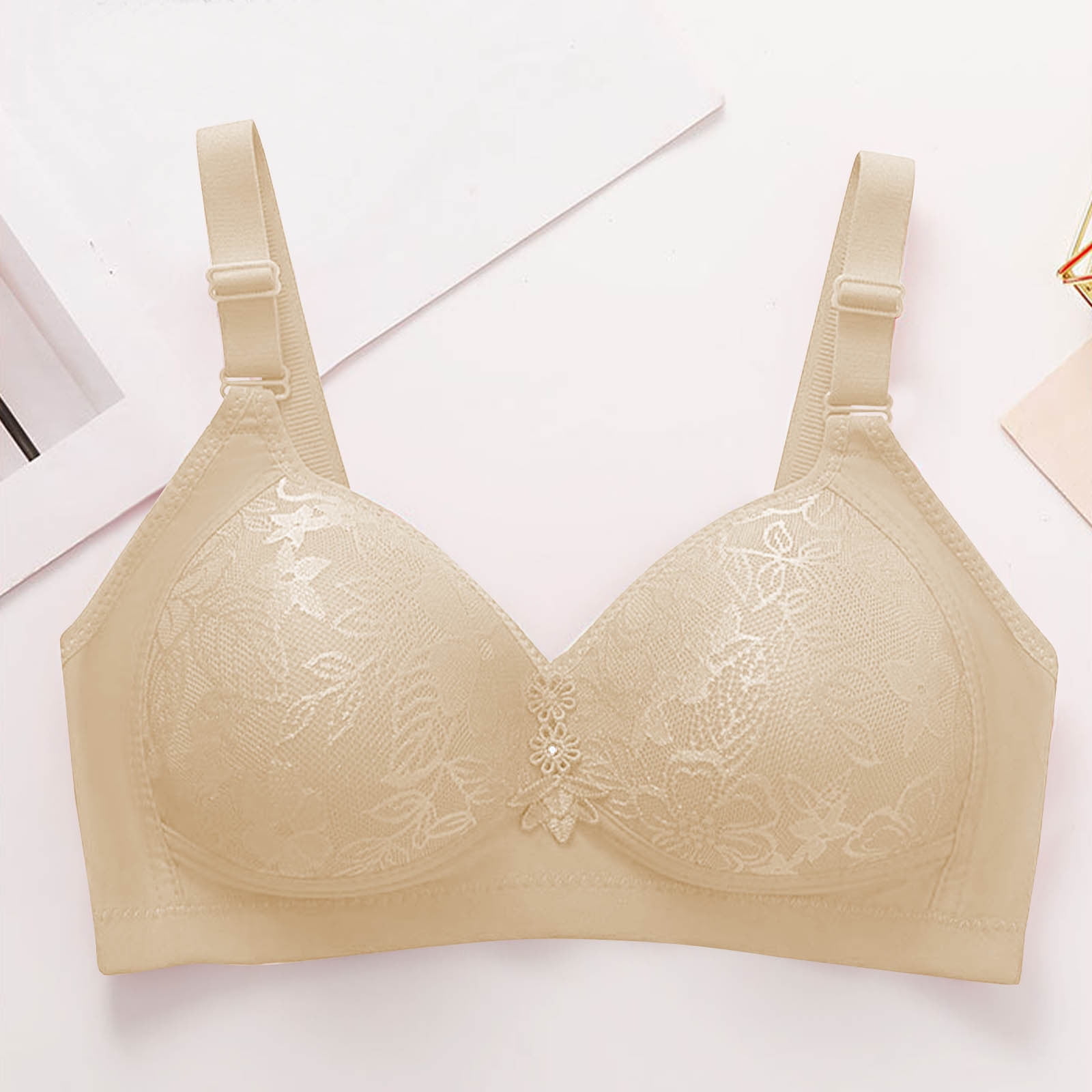 Underwire Bras for Women, Xunlbb Woman's Embroidery Thin Style ...