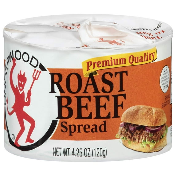 Underwood Roast Beef Spread, 4.25 Ounce Cans, Pack of 24, Spreadable ...