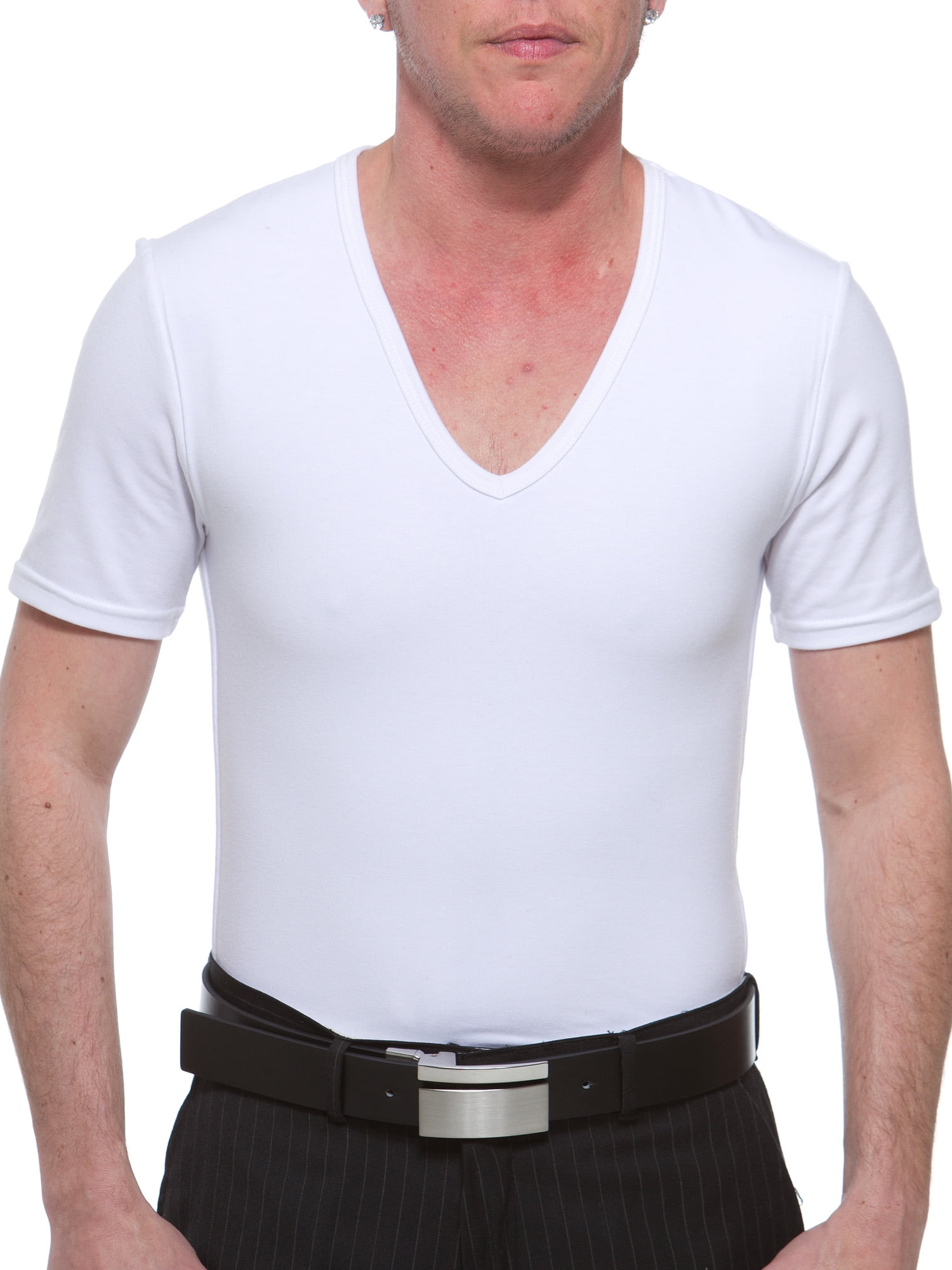 Underworks FTM Cotton Concealer V-neck Compression T-shirt - Walmart.com