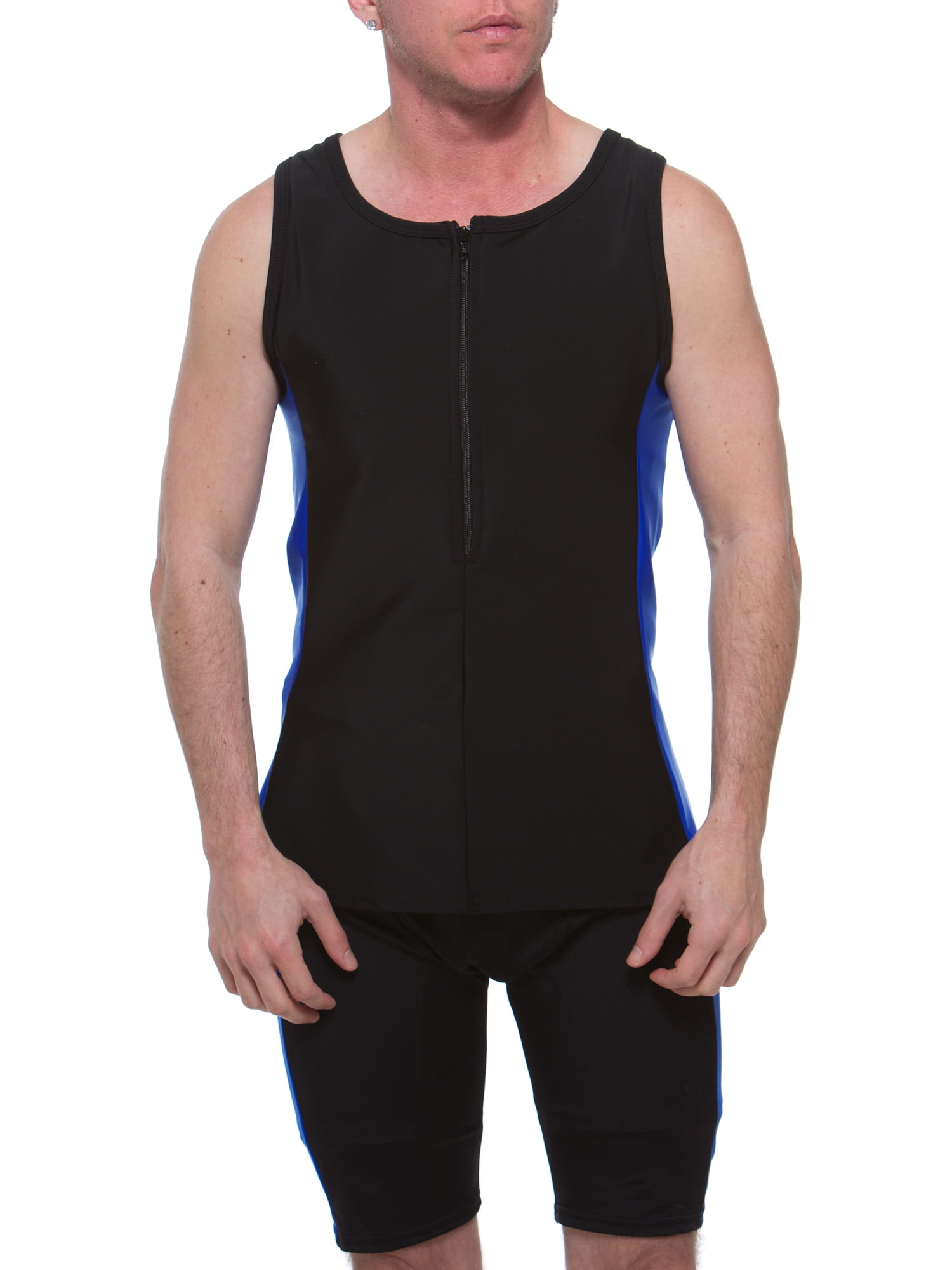 Underworks FTM Sleeveless Chest Binder Swim Top Black/Blue 2X - Walmart.com