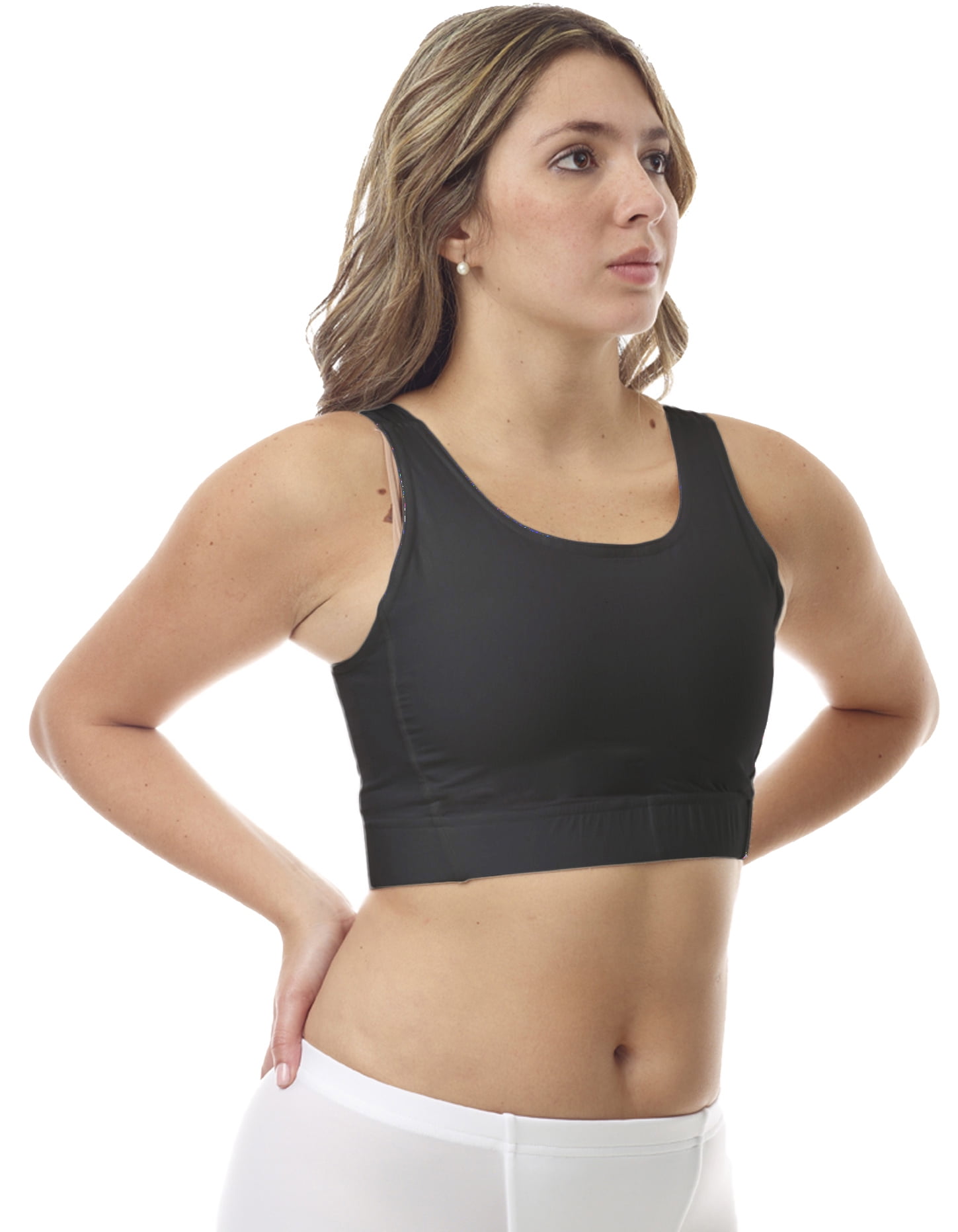 Underworks MagiCotton Binding and Sport Bra Black 40 - Walmart.com