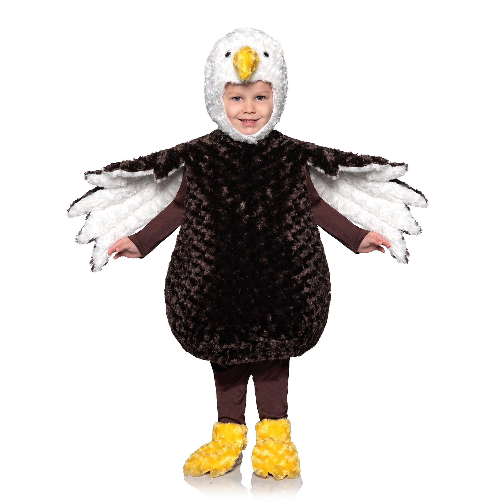 Underwraps Bald Eagle Plush Swirl Fur Toddler Costume | M Unisex ...