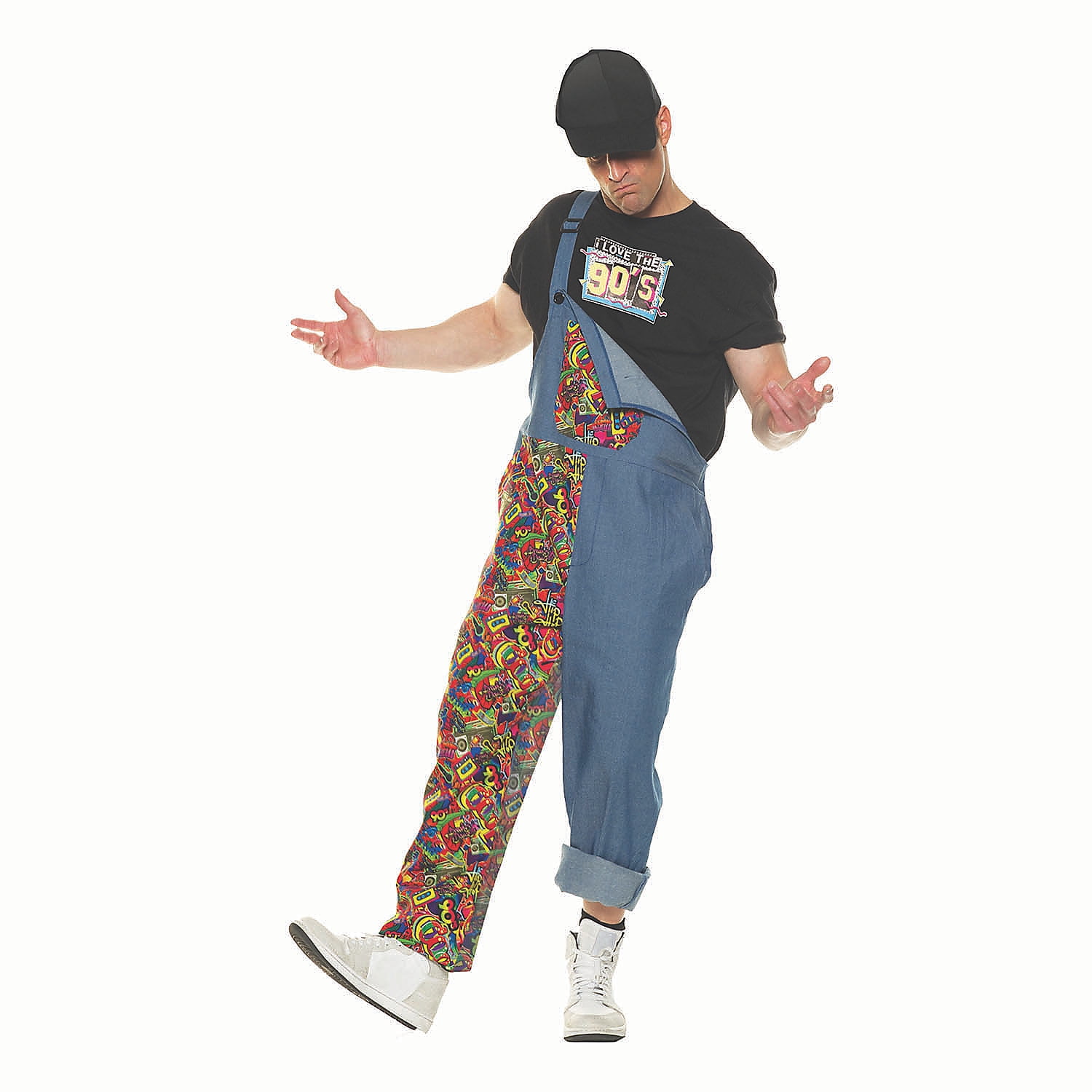 Underwraps Mens Trippin 1990's Overalls Costume - One Size Fits Most ...