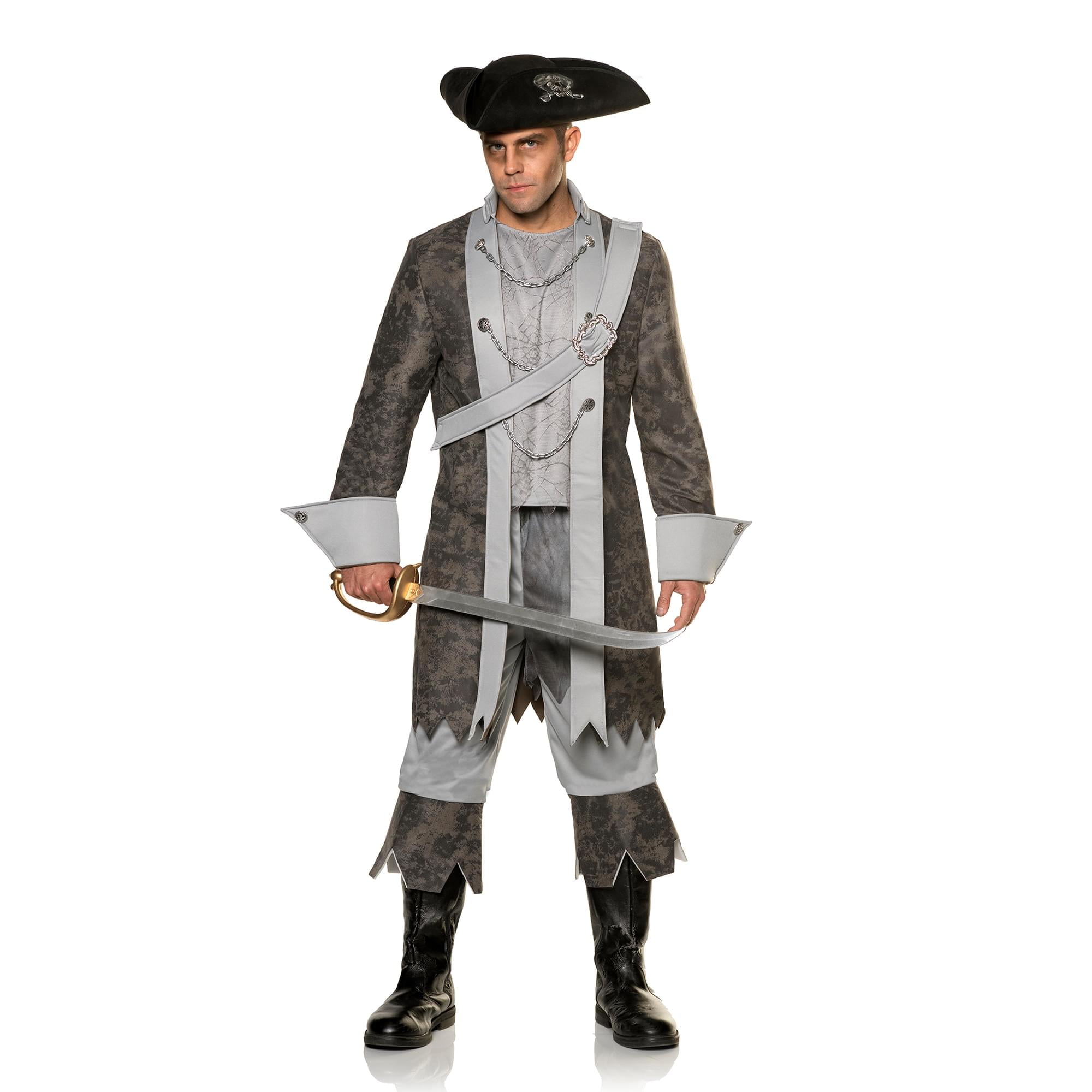Underwraps Phantom Ghost Pirate Adult Costume | Standard Male - Walmart.com