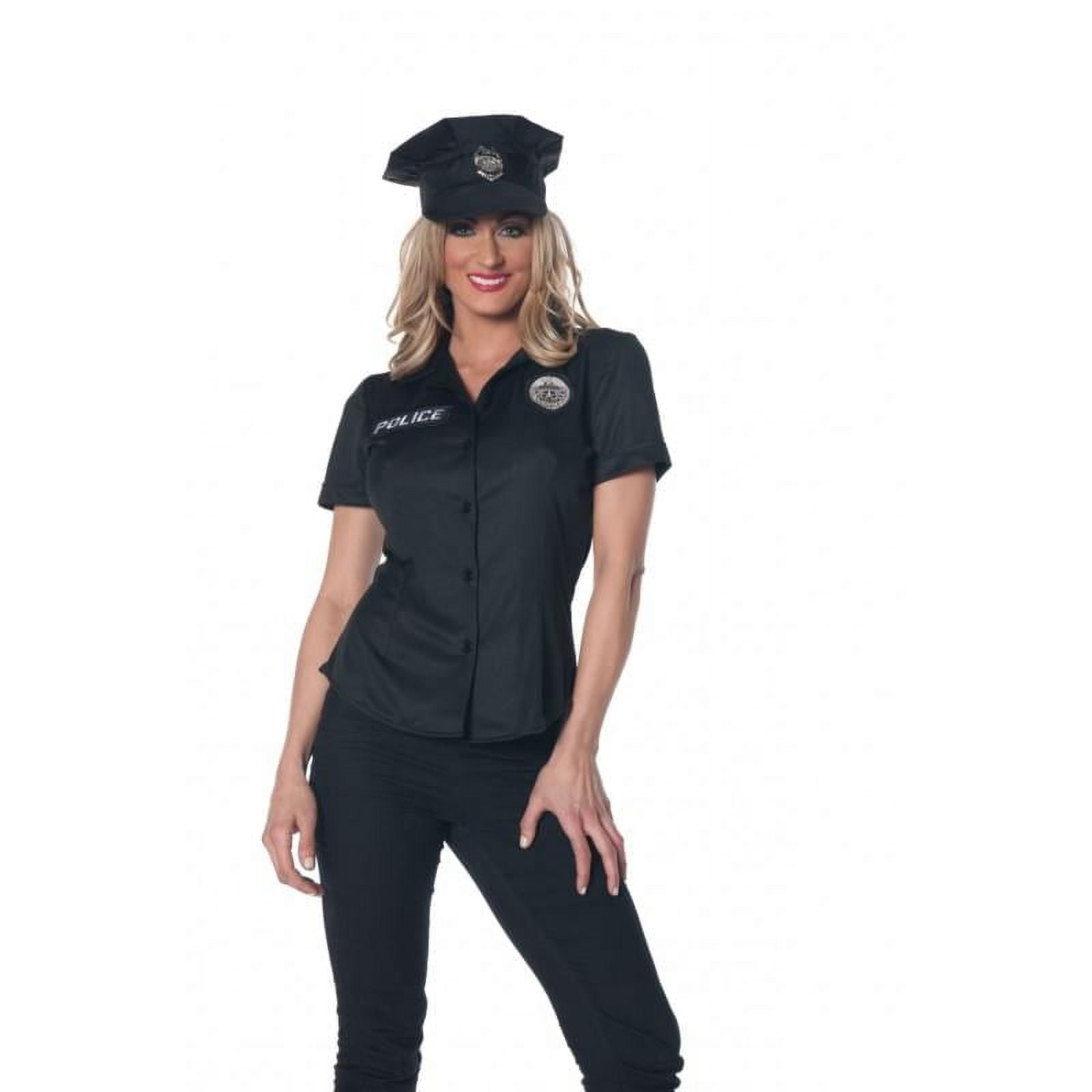 Underwraps Police Adult Costume Fitted Shirt Medium Female - Walmart.com