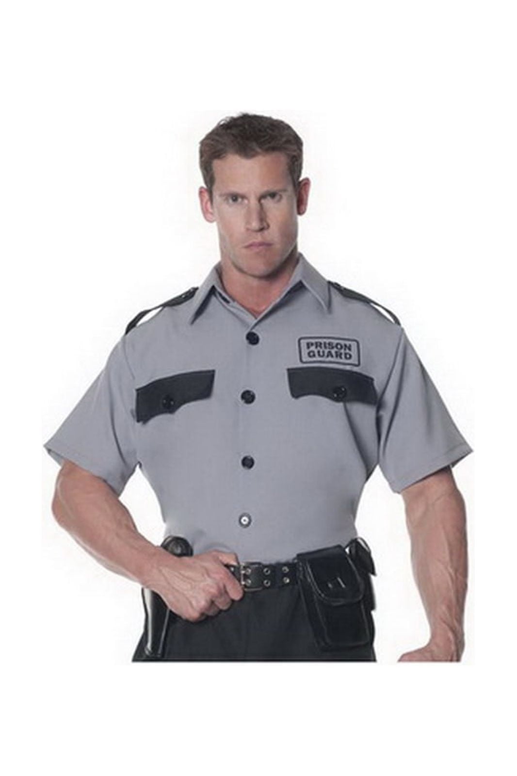 Underwraps Prison Guard Shirt Costume Adult One Size Fits Most ...
