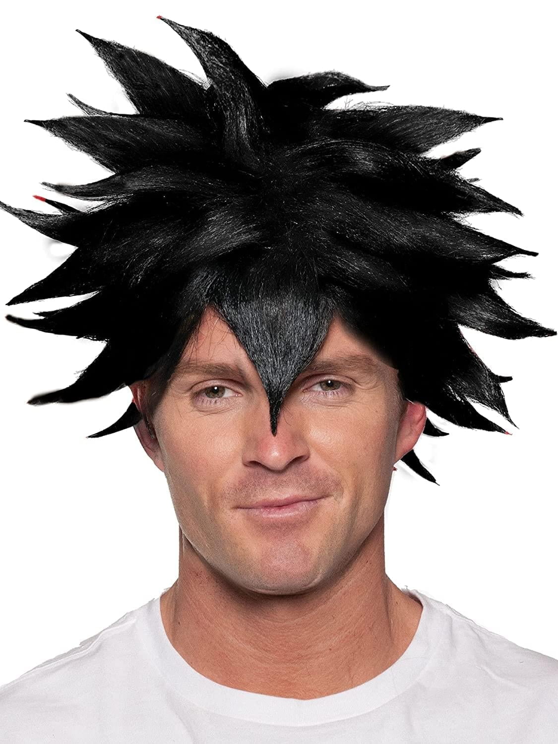 Underwraps Cosplay Halloween Hair, Black Spikey Anime Adult Wig, One ...