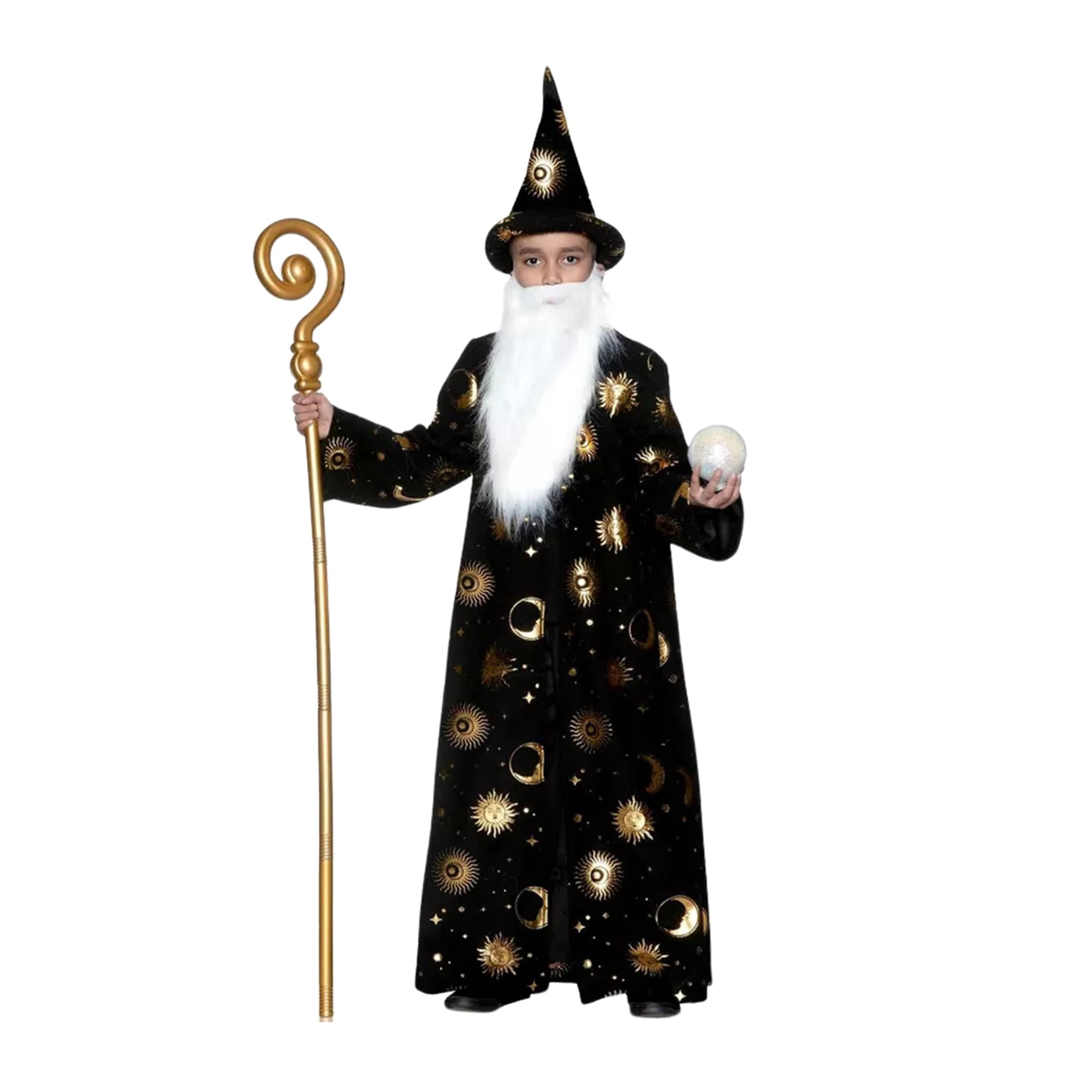 Underwraps Wizard Robe Boy's Costume with Open Front Robe for 4-12 ...