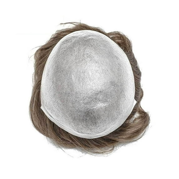 Undetectable Knotless Male Hair Prosthesis Human Hair Men Toupee Medium ...