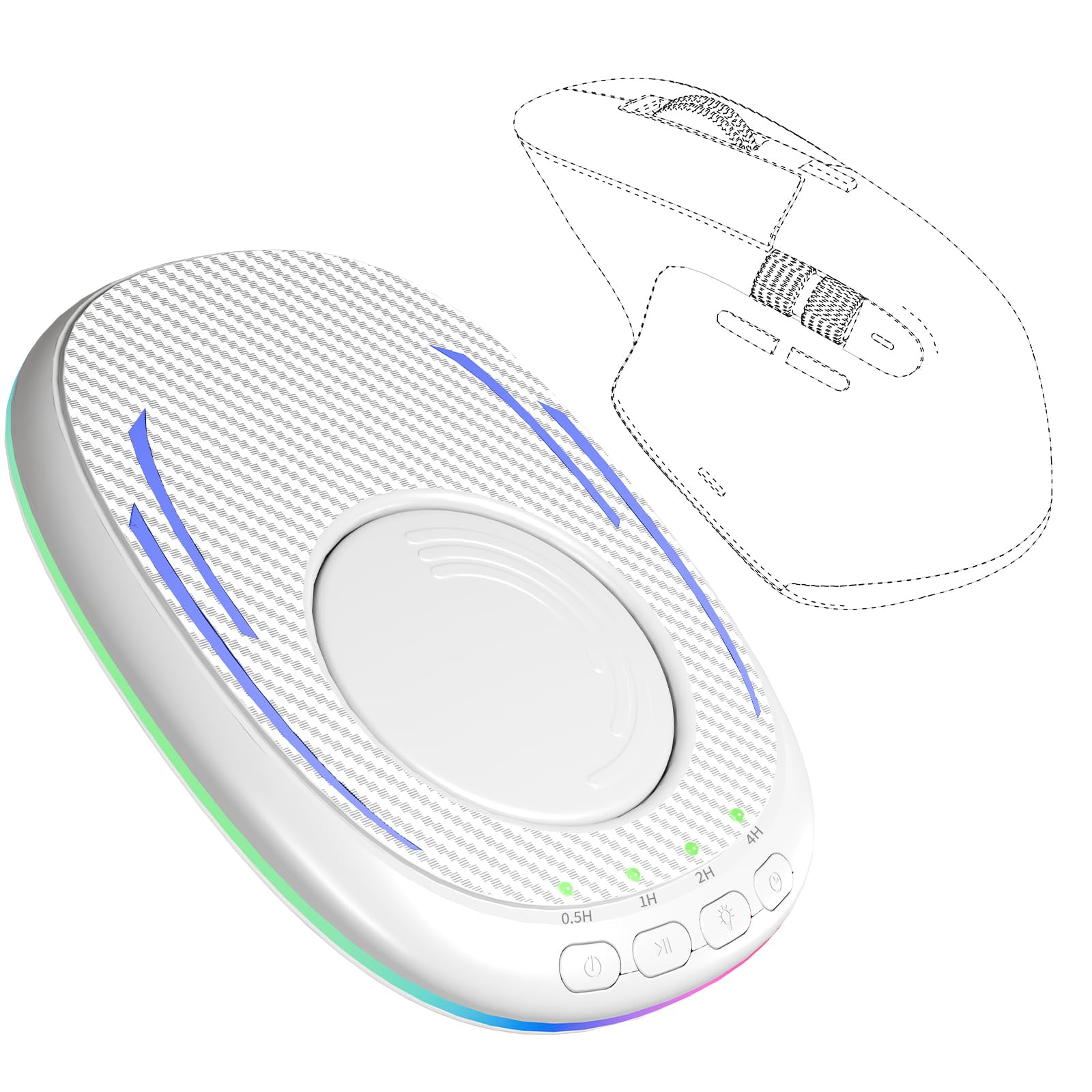 Undetectable Mouse Jiggler,Ultra-Thin & Silent Mouse Mover with Timer ...