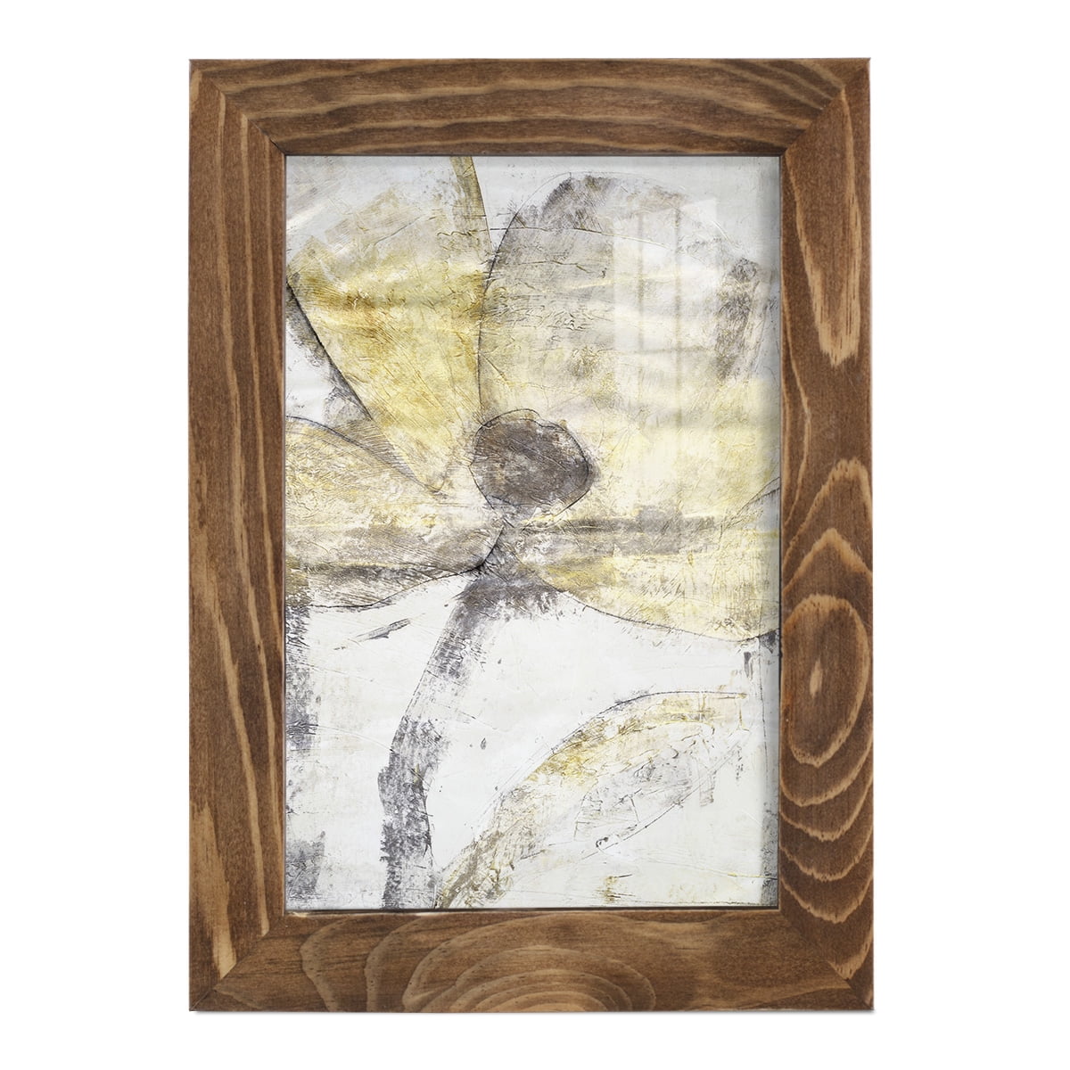 Une Fleur II - Framed Print w/glass - Walnut - Walmart.com