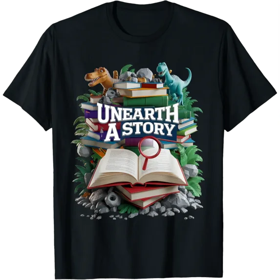 Unearth A Story (Library Reading) T-Shirt - Walmart.com