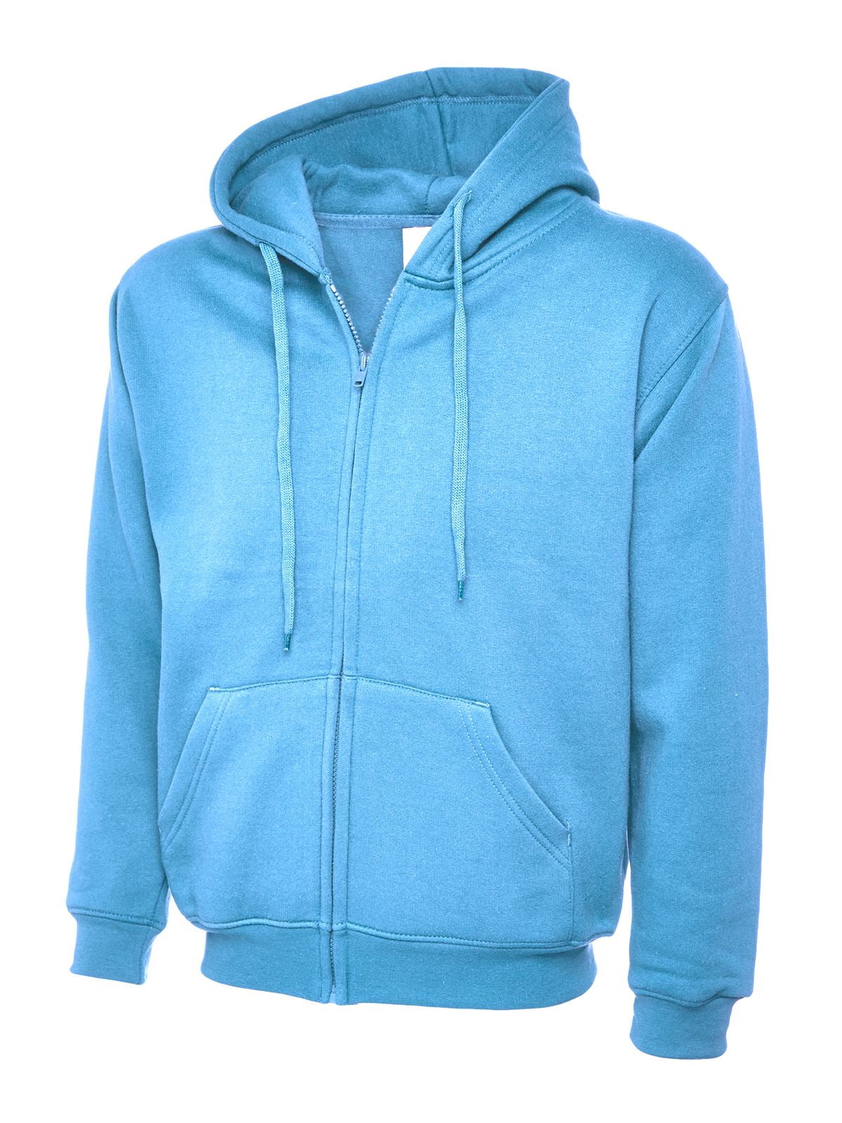 Uneek - Unisex Adults Classic Full Zip Hooded Sweatshirt/Jumper - 50% ...