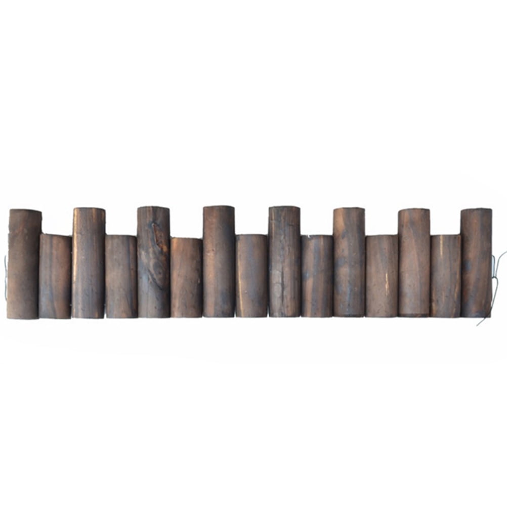 Uneven Solid Log Edging Patio Wood Garden Edging Border Carbonized ...