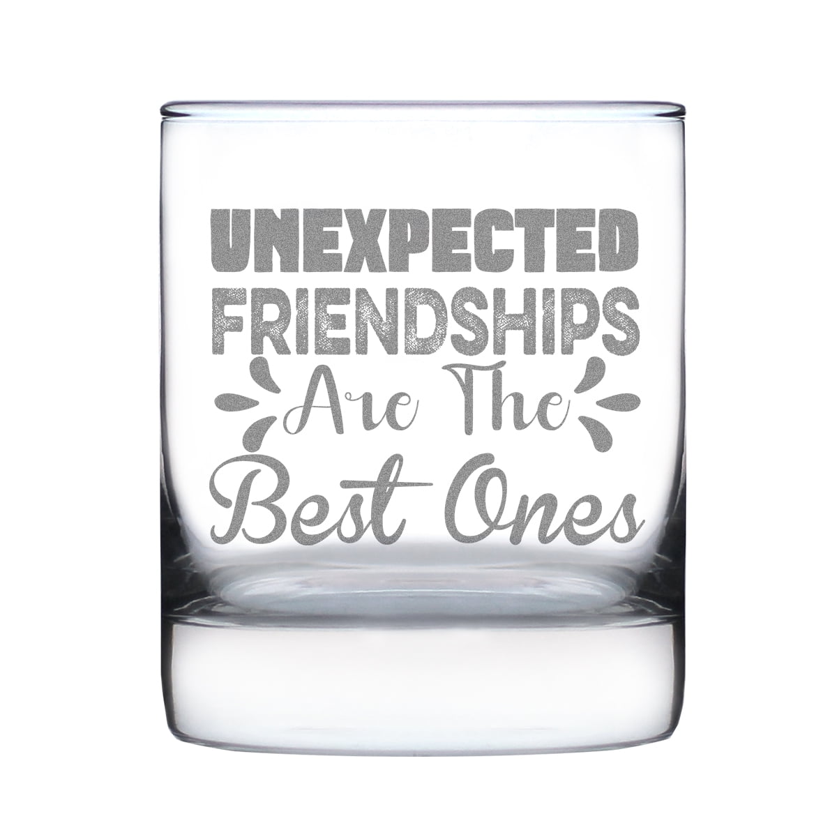 Unexpected Friendships Quote Engraved Rocks Glass, 10oz Hand Etched ...