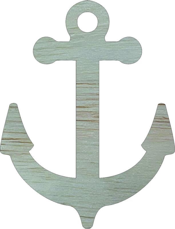 Unfinished Anchor Wood Cutout, 8'' Blank Wall Craft - Walmart.com