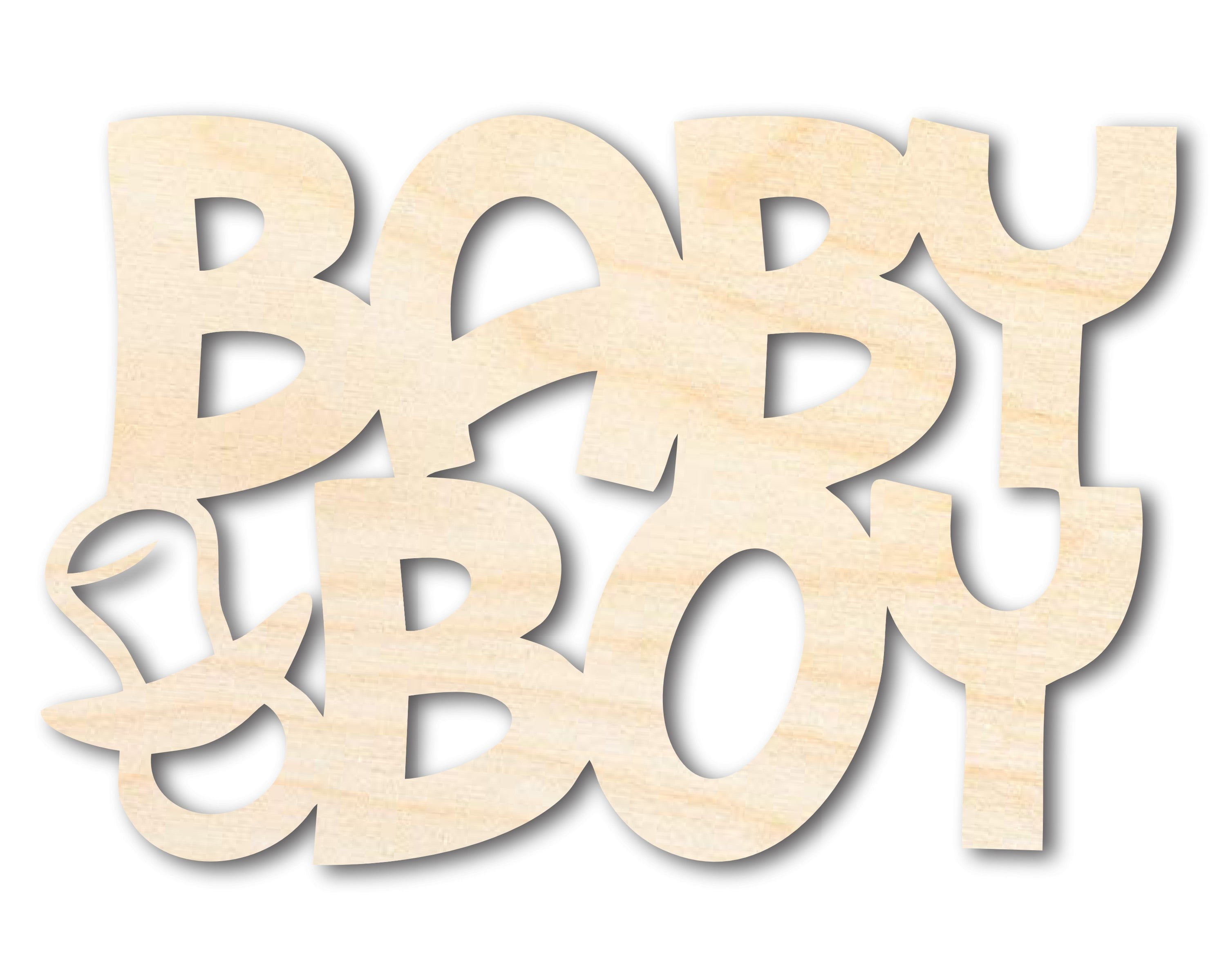 Unfinished Baby Boy Sign Shape 33" / 1" - Walmart.com