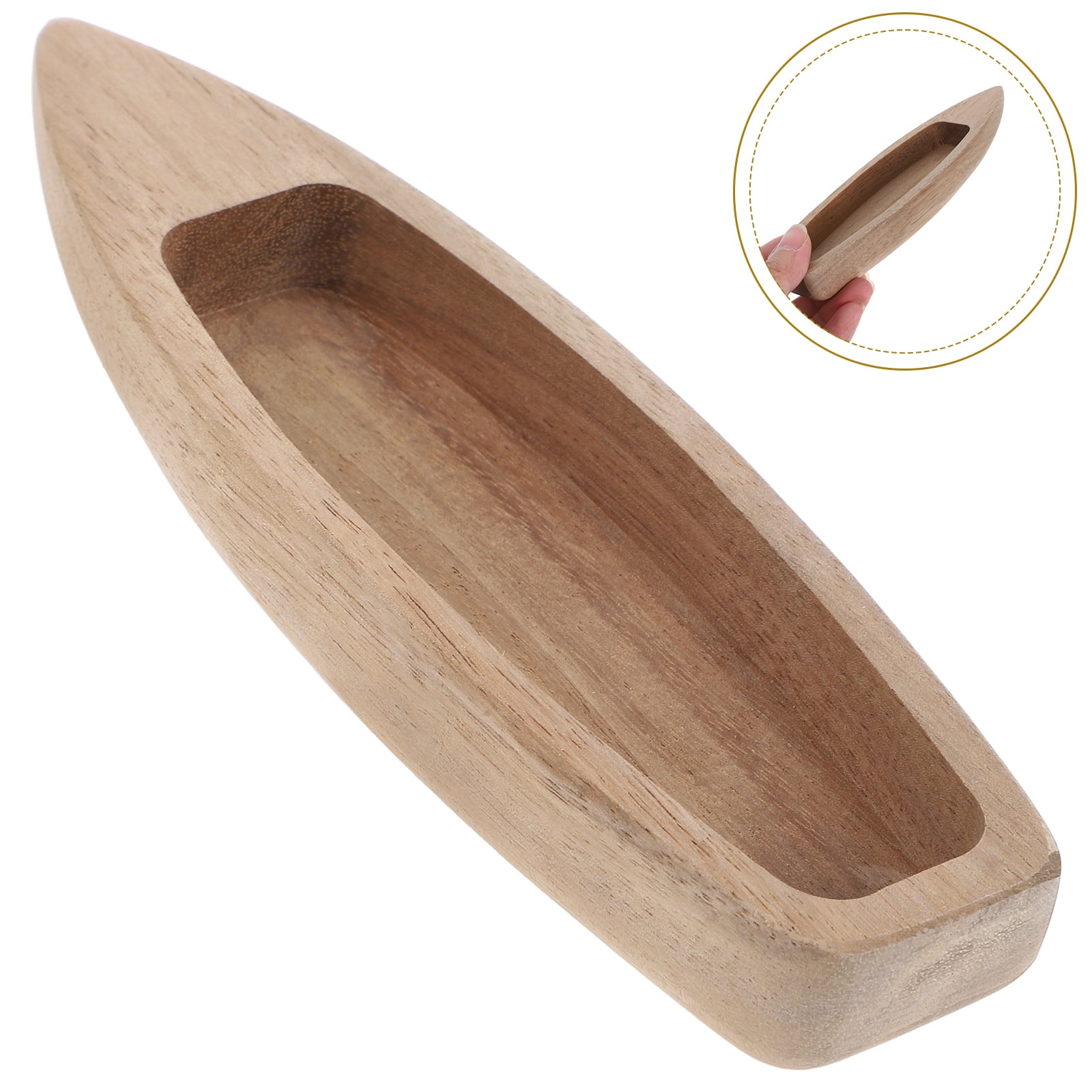 Unfinished Boat Model, Wooden Boat Decor Unfinished Boat Natural Wooden ...