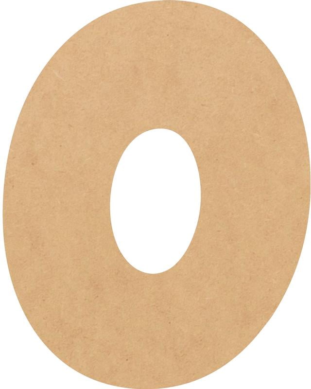 Unfinished Bold Wood Letter O, Craft Alphabet 4'' Tall MDF Wall Décor ...