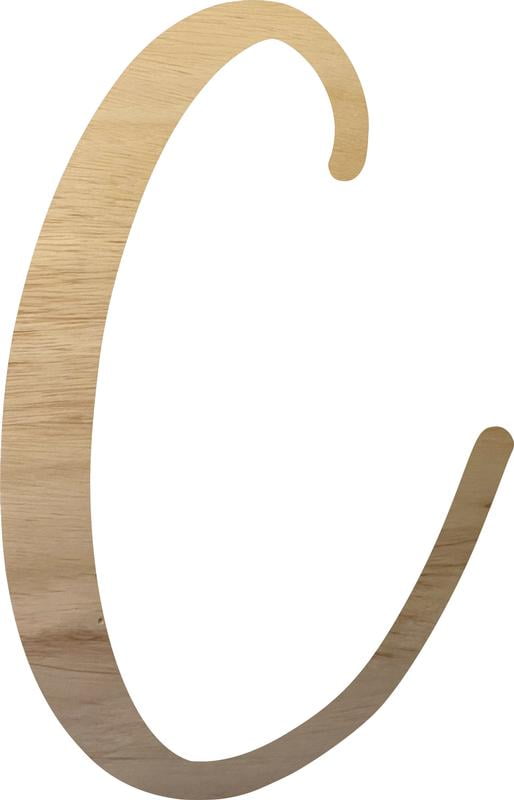 Unfinished Cheap Wood Letter C, Craft 10'' tall Wooden Alphabet Letters ...