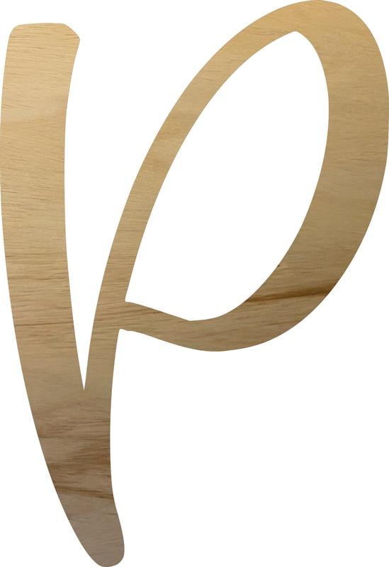 Unfinished Cheap Wood Letter P, Craft 10'' tall Wooden Alphabet Letters ...