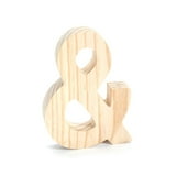 Unfinished Chunky Wood Ampersand Symbol - Walmart.com