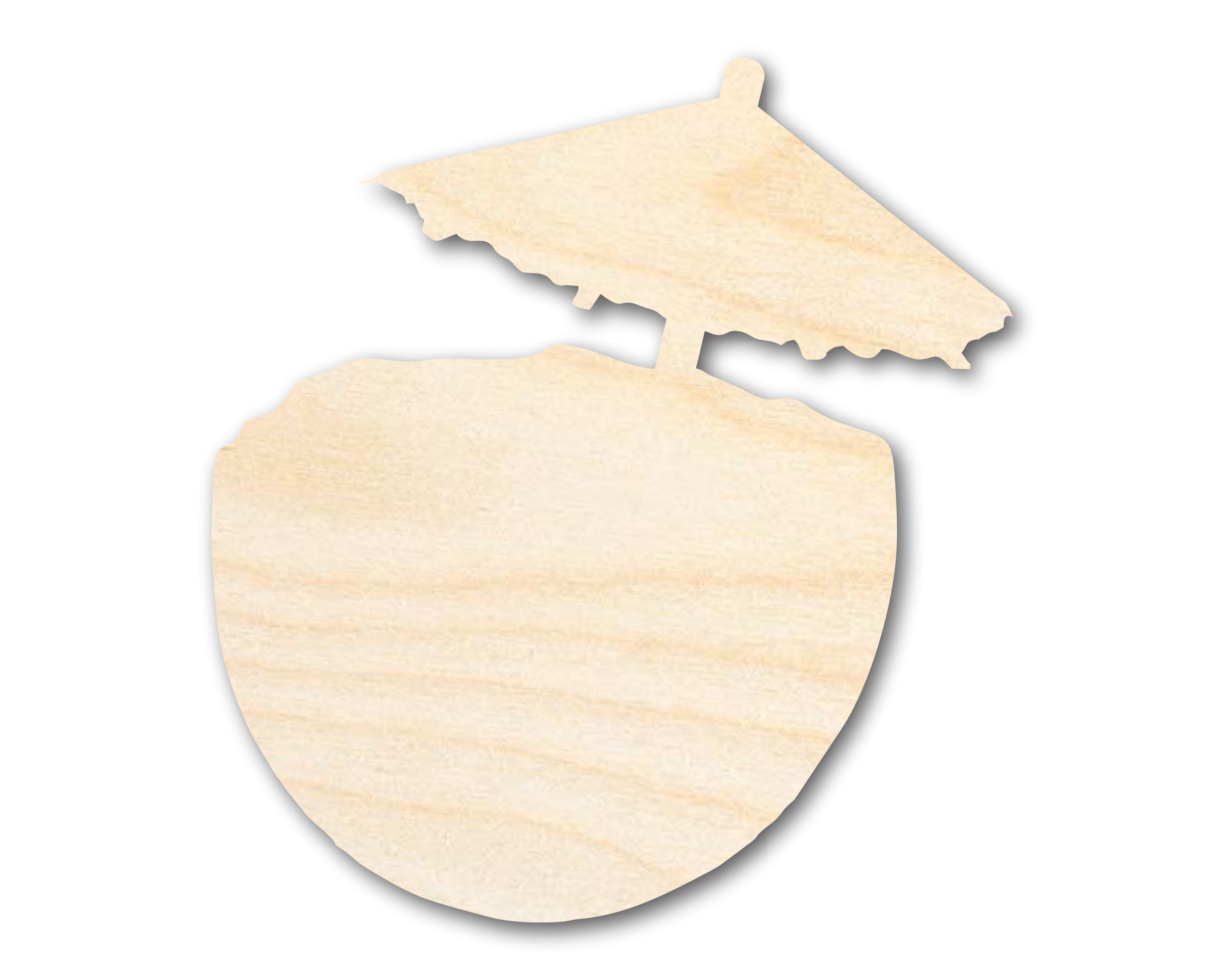 Unfinished Coconut Drink Shape | DIY Craft Cutout | up to 46" DIY 14 ...