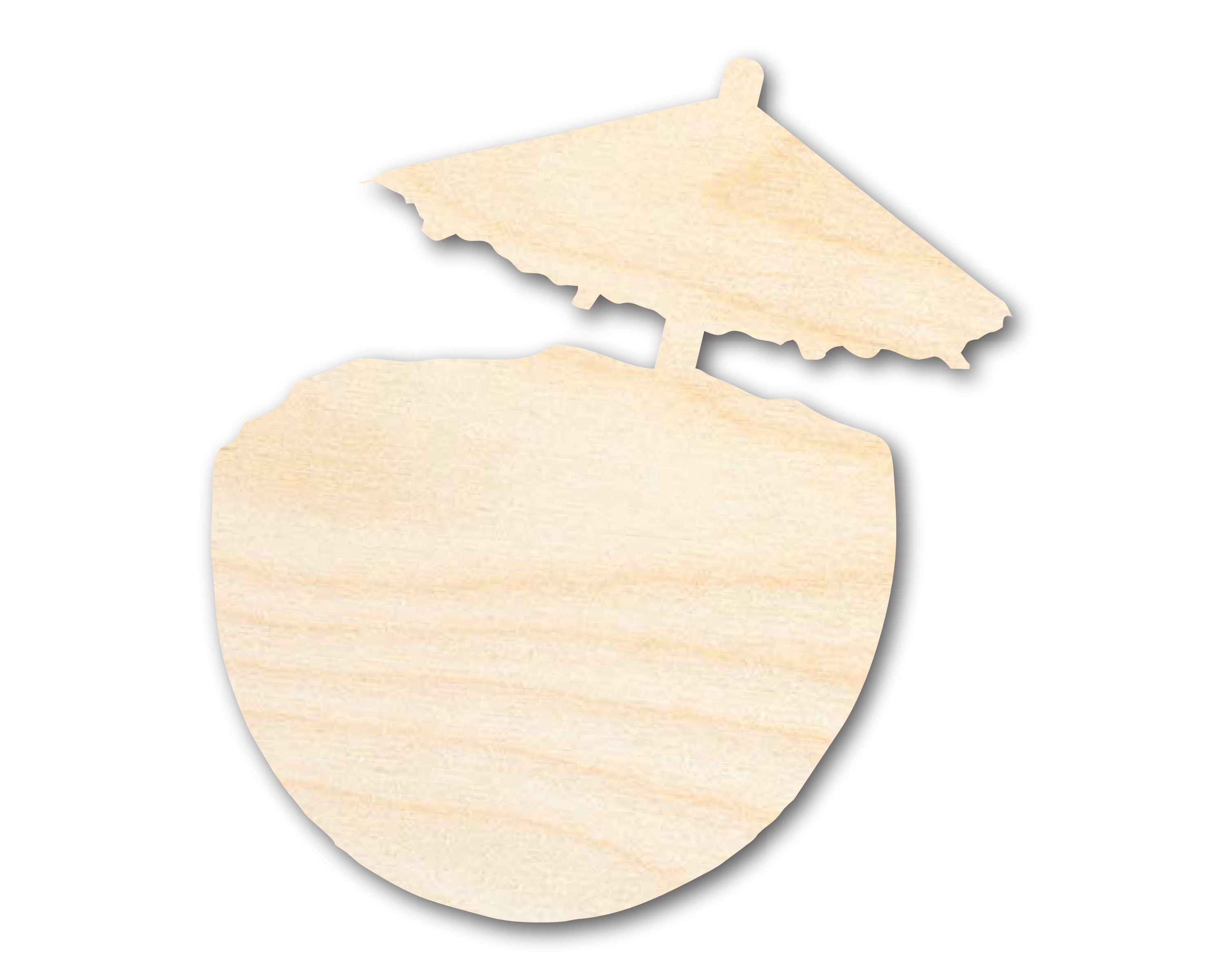 Unfinished Coconut Drink Shape | DIY Craft Cutout 18" / 1/4" - Walmart.com